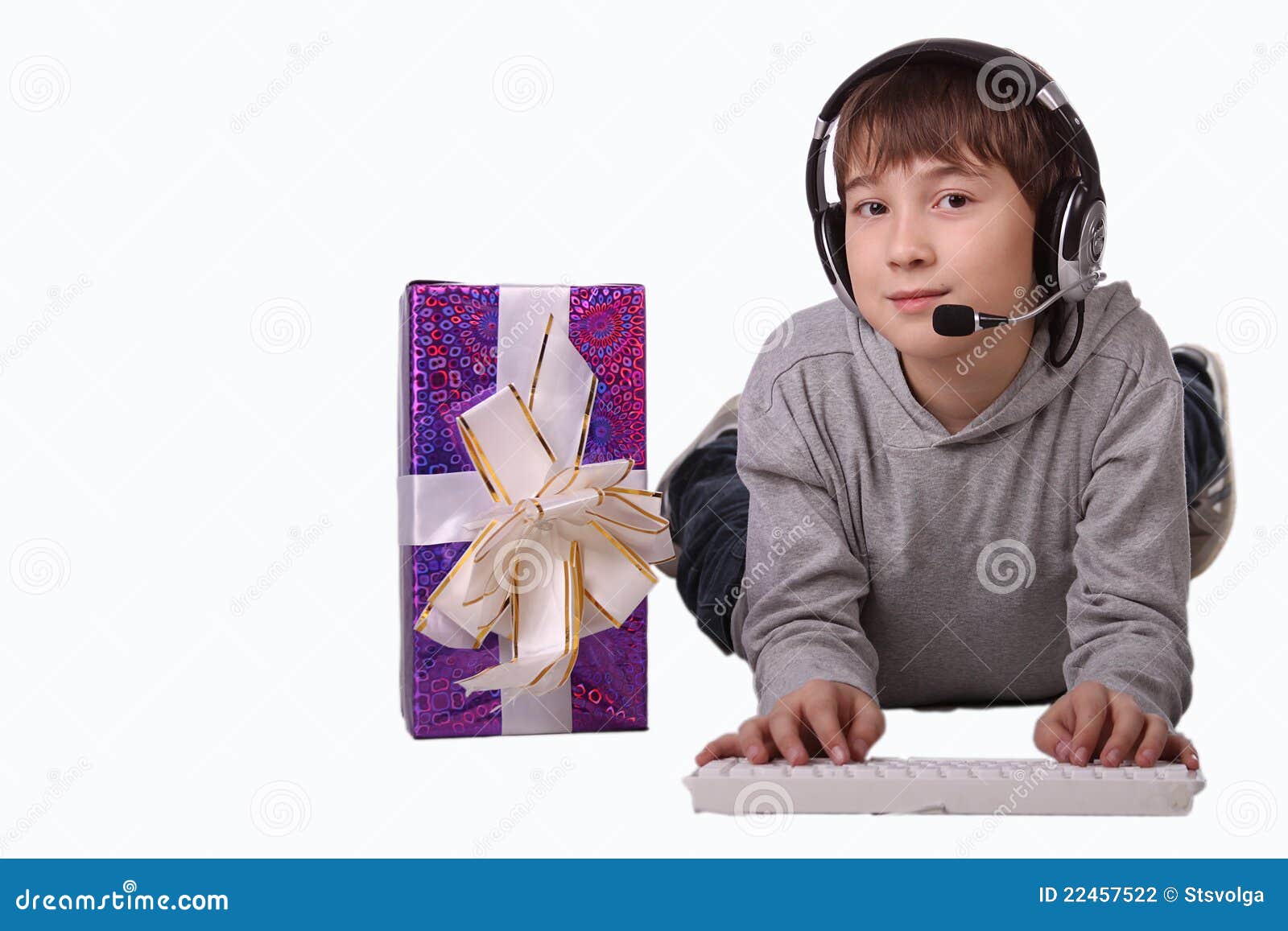 The boy and the Internet stock photo. Image of caucasian - 22457522