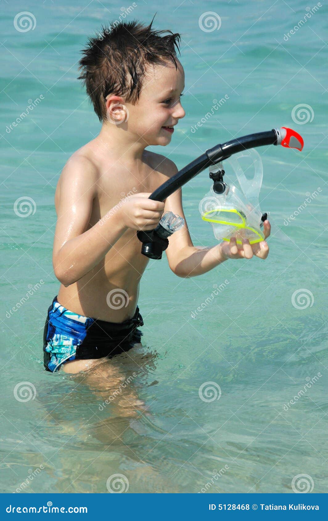 Boy inthe water. stock photo. Image of summer, water, happiness - 5128468