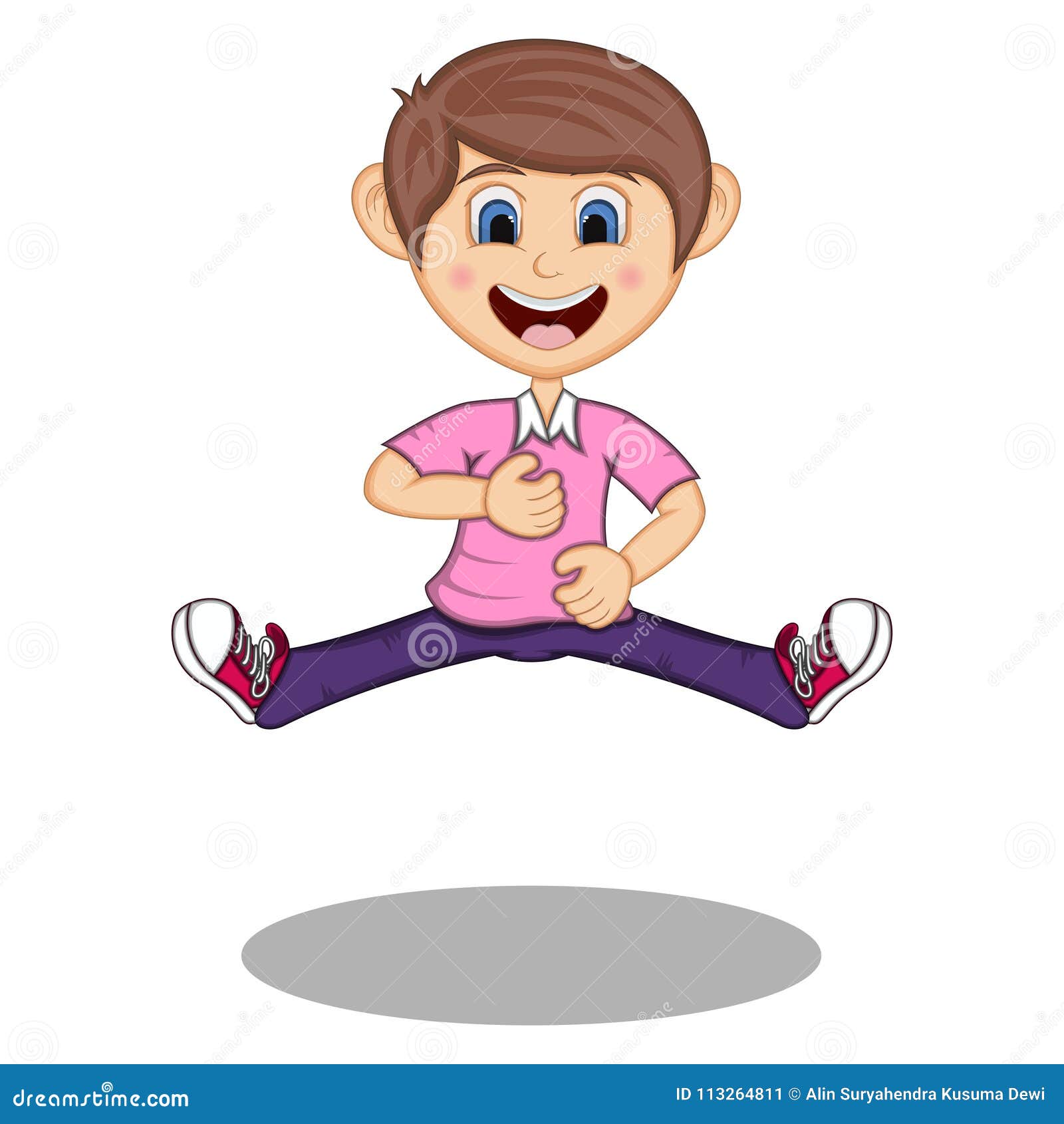 Boy Jump - Dancing Cartoon stock vector. Illustration of music - 113264811