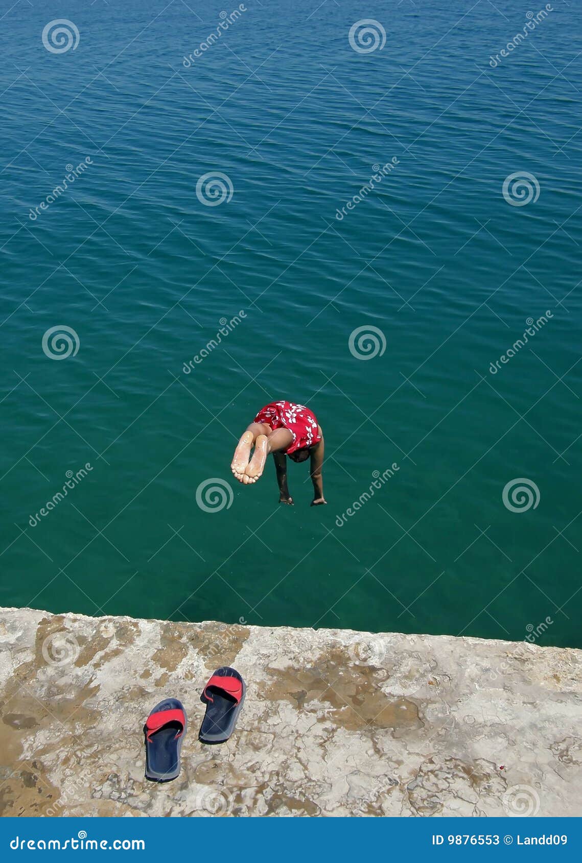 Boy jump in sea stock image. Image of height, bikini, diving - 9876553