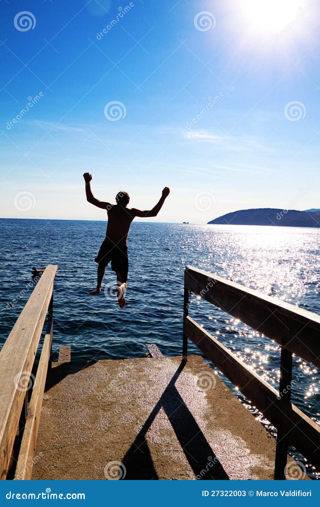 Boy jump to water stock image. Image of fins, freedom - 27322003