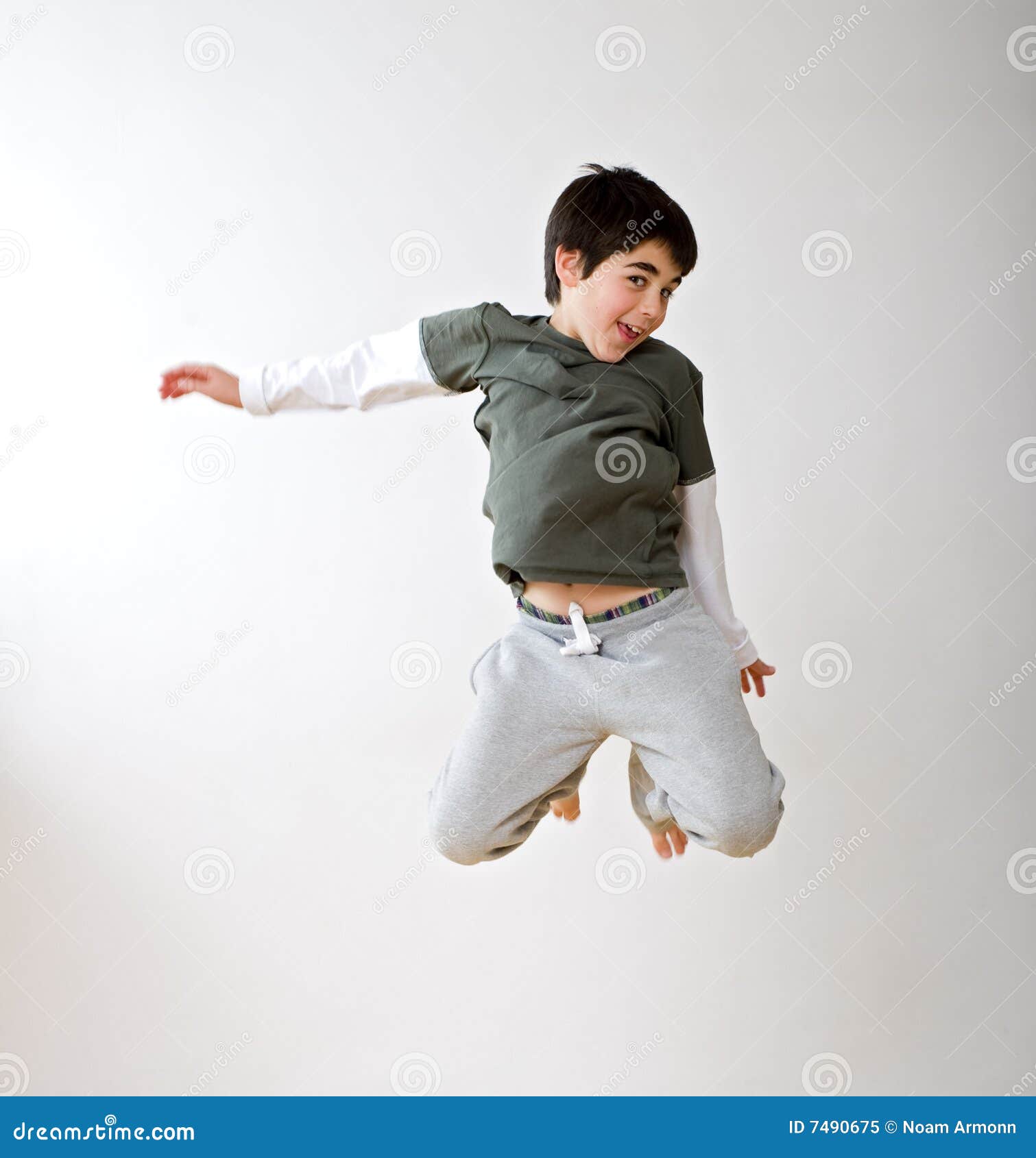 Boy jumping stock image. Image of action, happy, male - 7490675