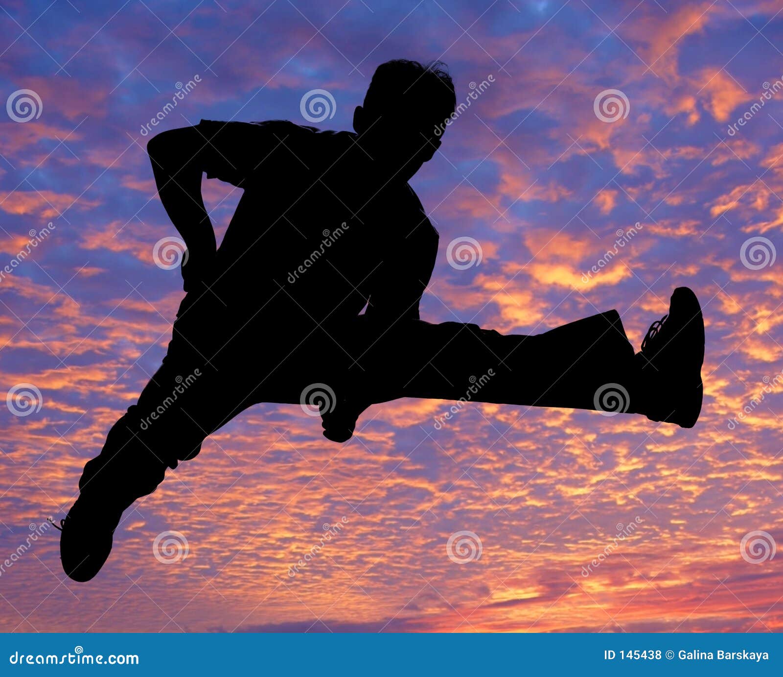 Straddle Jump Silhouette