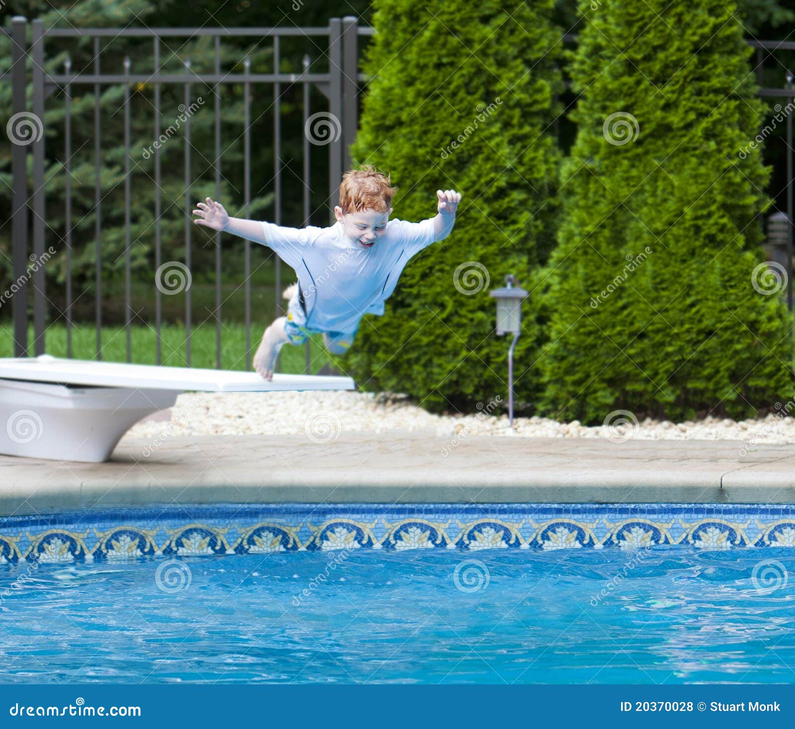 Boy jumping into pool stock photo. Image of pool, diving - 20370028
