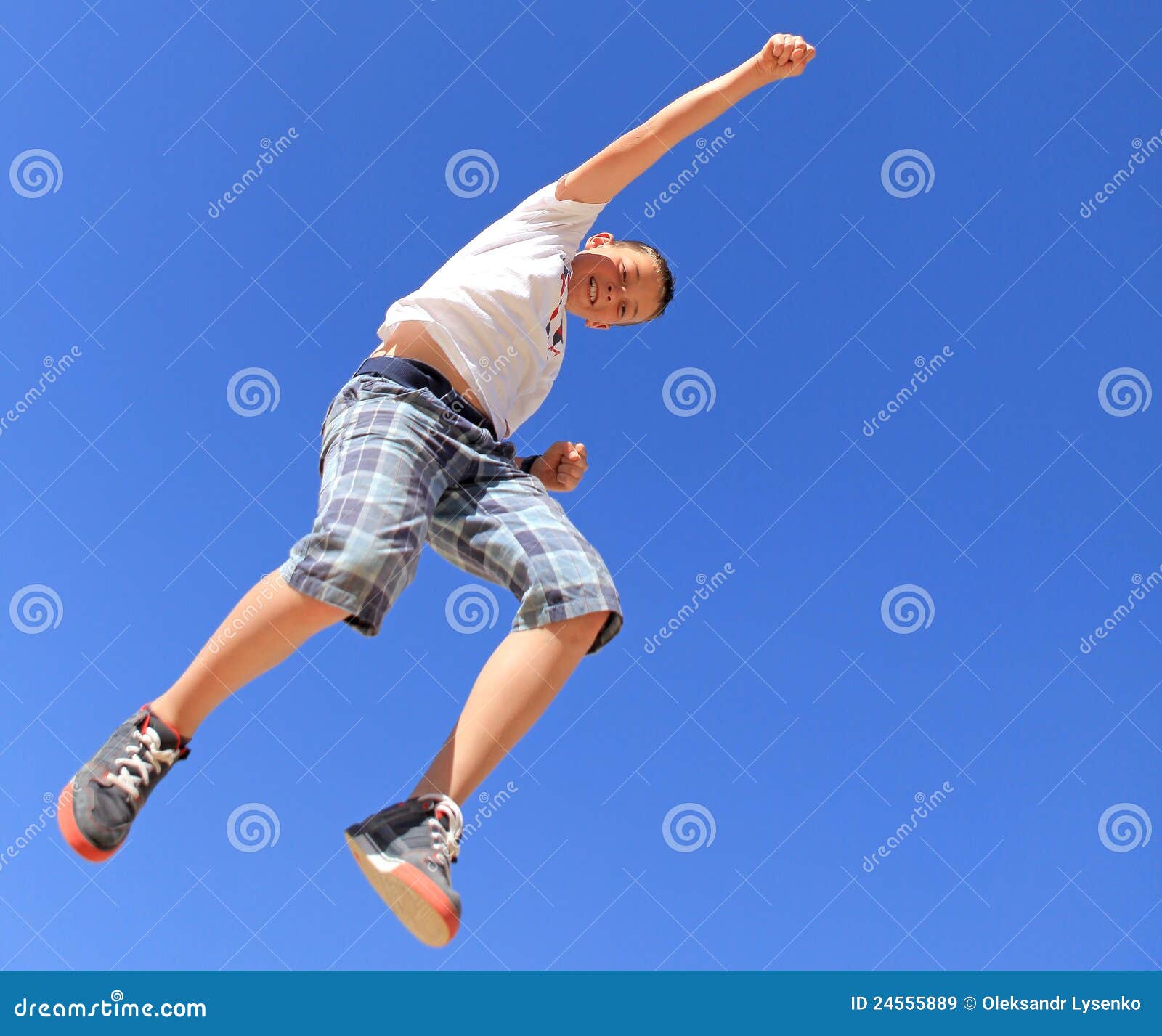 Boy jumps stock image. Image of positive, person, outdoors - 24555889