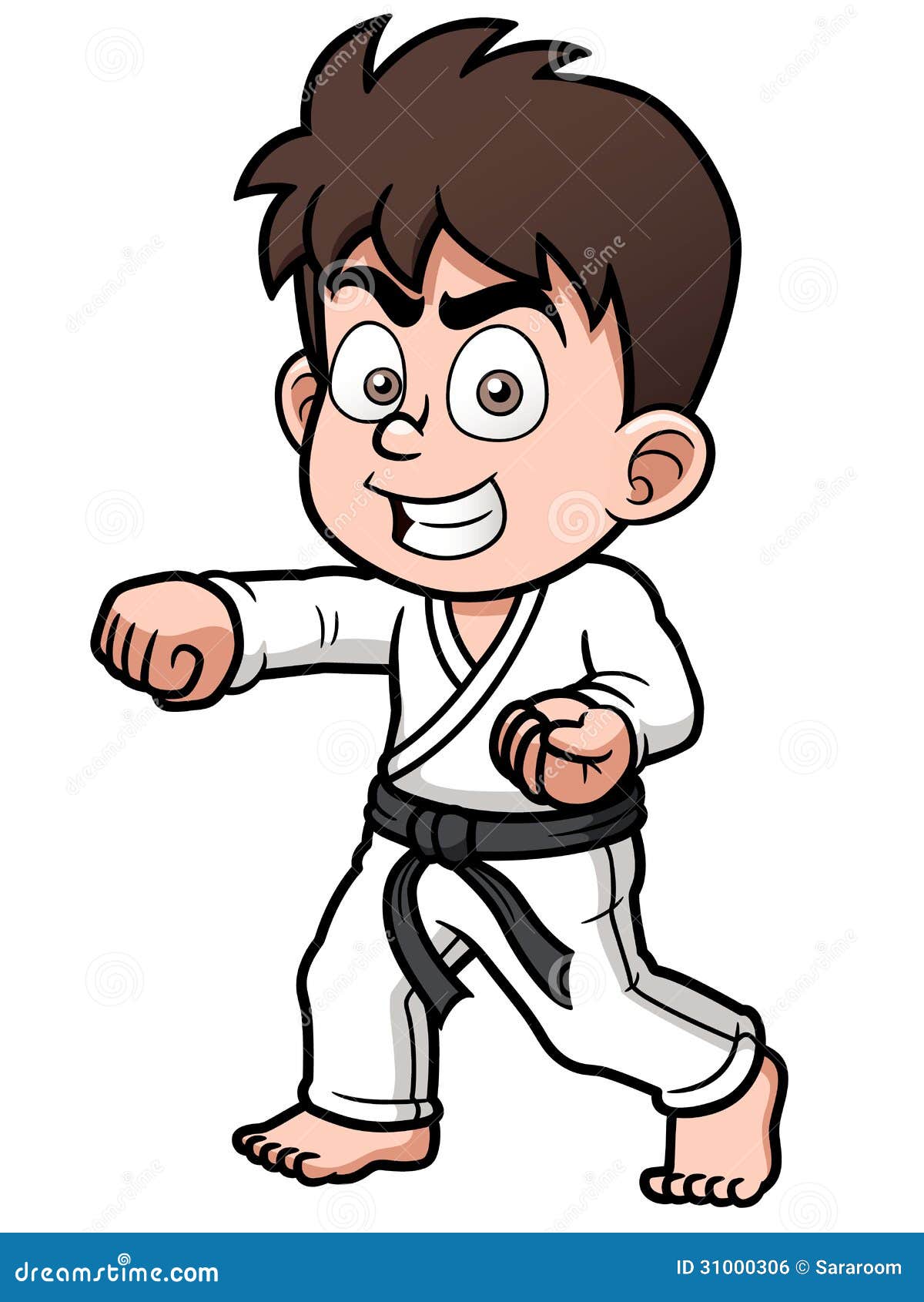 Boy Karate Player stock vector. Illustration of martialart - 31000306