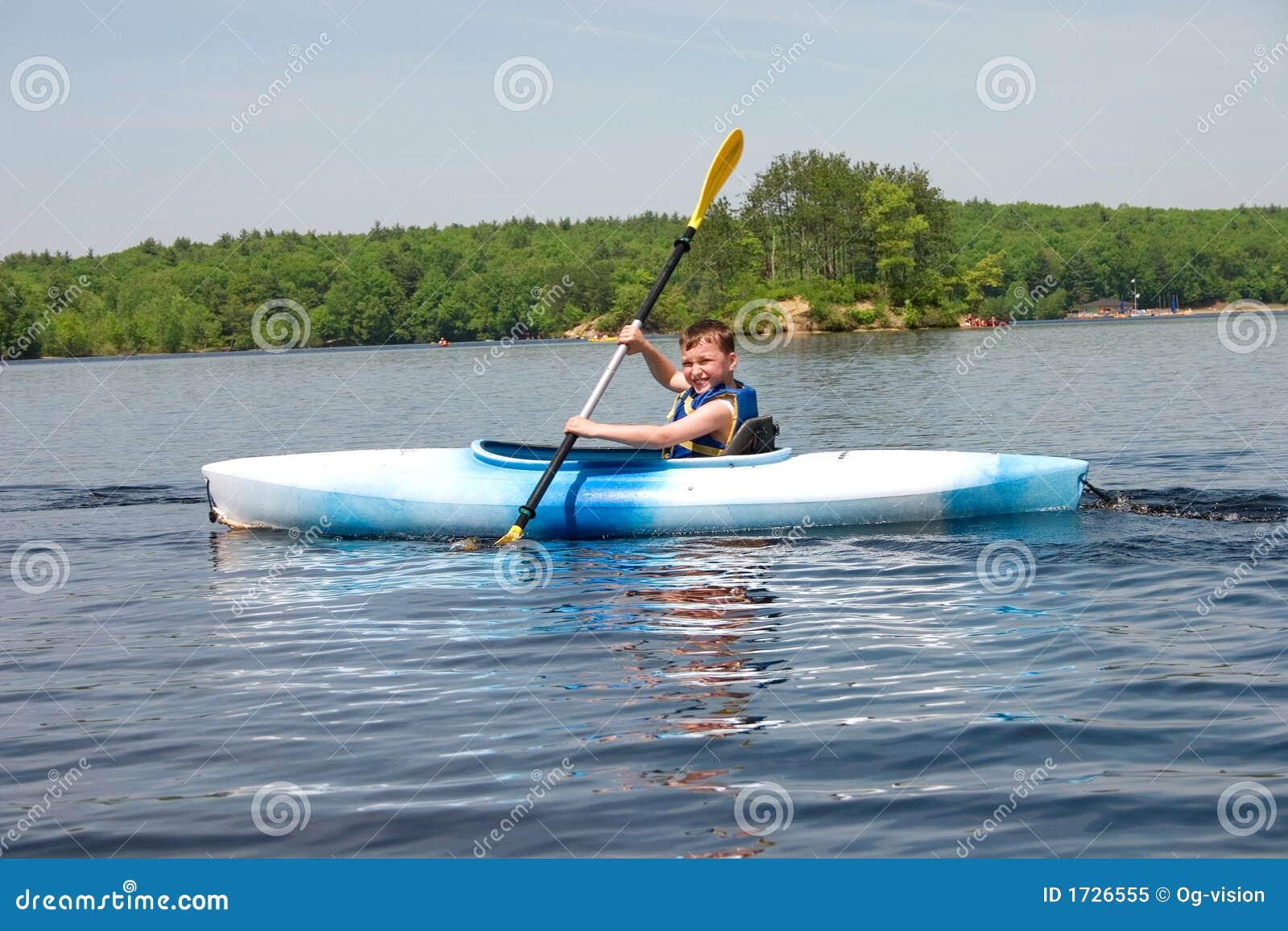 Boy kayaking stock image. Image of joyful, smile, sport - 1726555