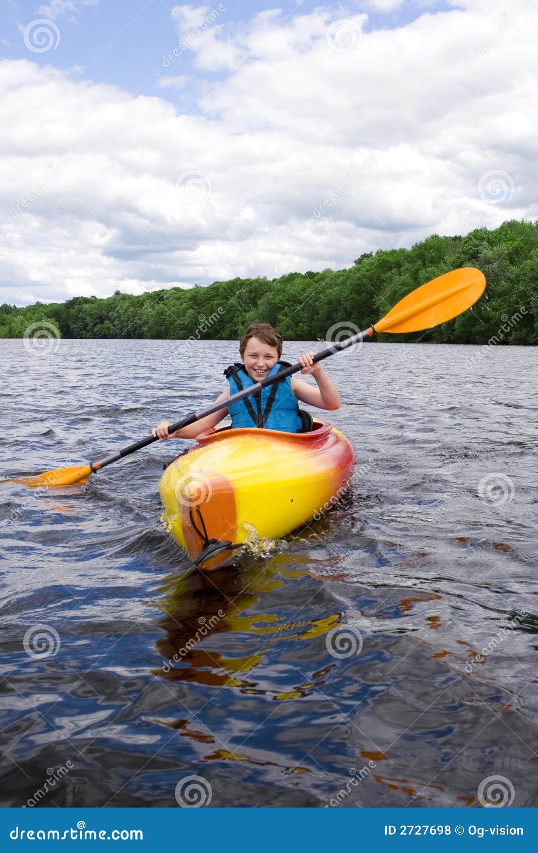 Boy kayaking stock photo. Image of childhood, kayak, joyful - 2727698