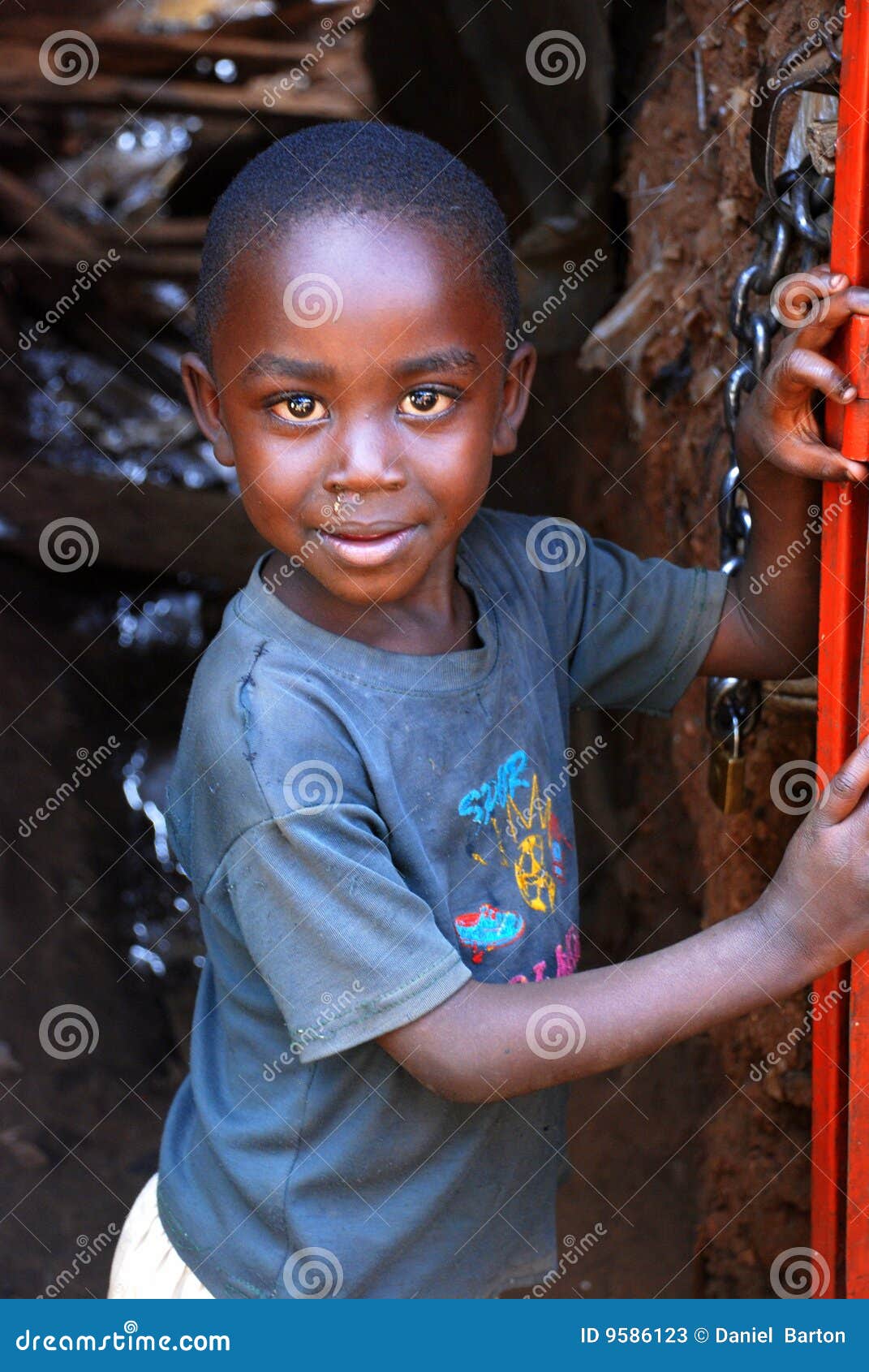 Boy in Kibera editorial stock photo. Image of door, housing - 9586123