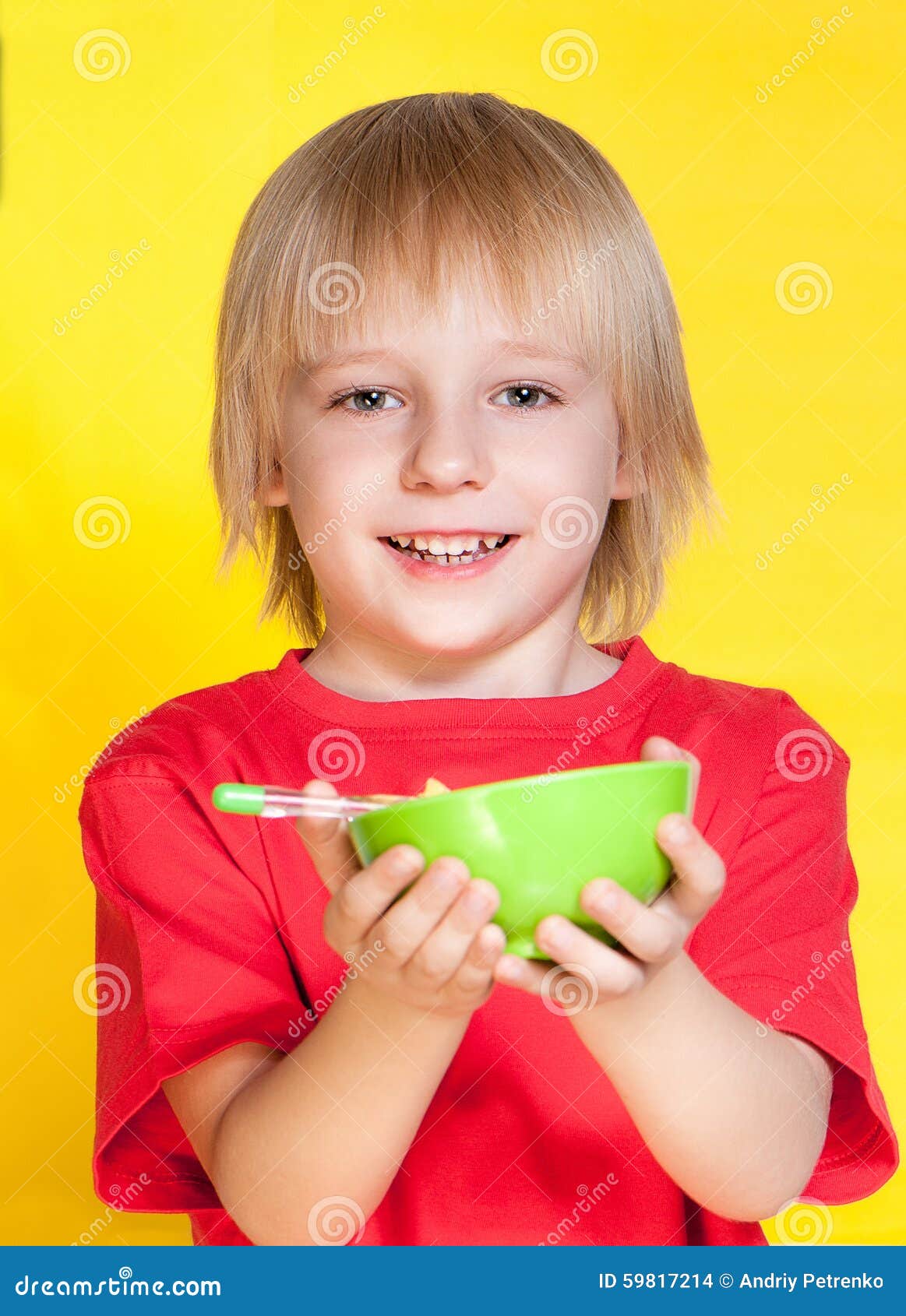 Boy Kid Child Eating Corn Flakes Cereal Stock Photo - Image of eating ...