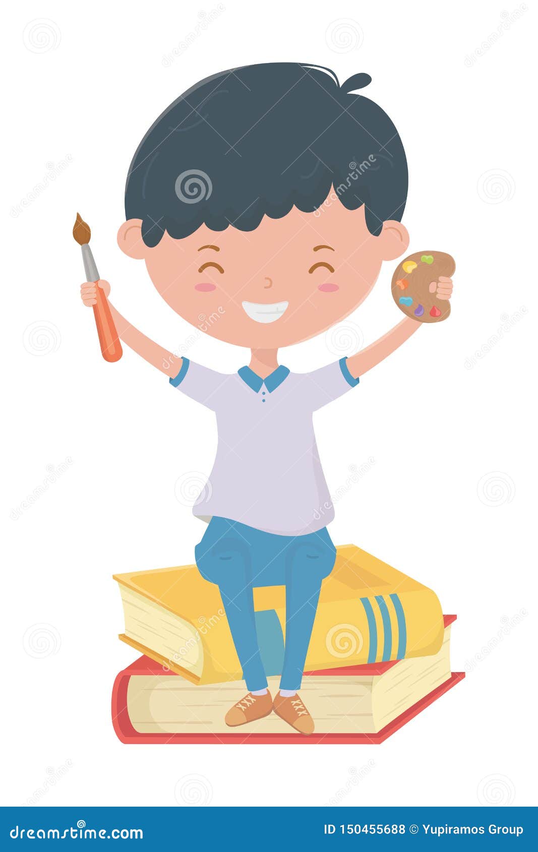 Boy kid of school design stock vector. Illustration of symbols - 150455688