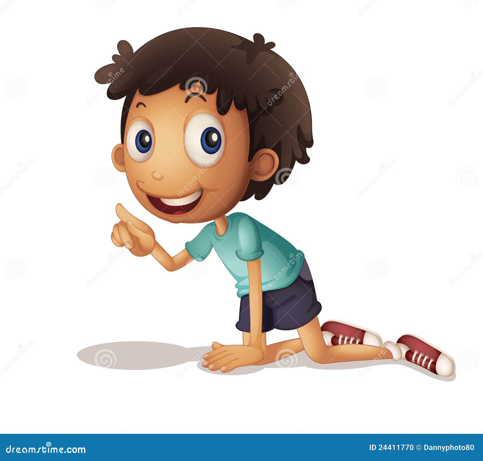 Man Kneeling Cartoon Vector | CartoonDealer.com #17412025