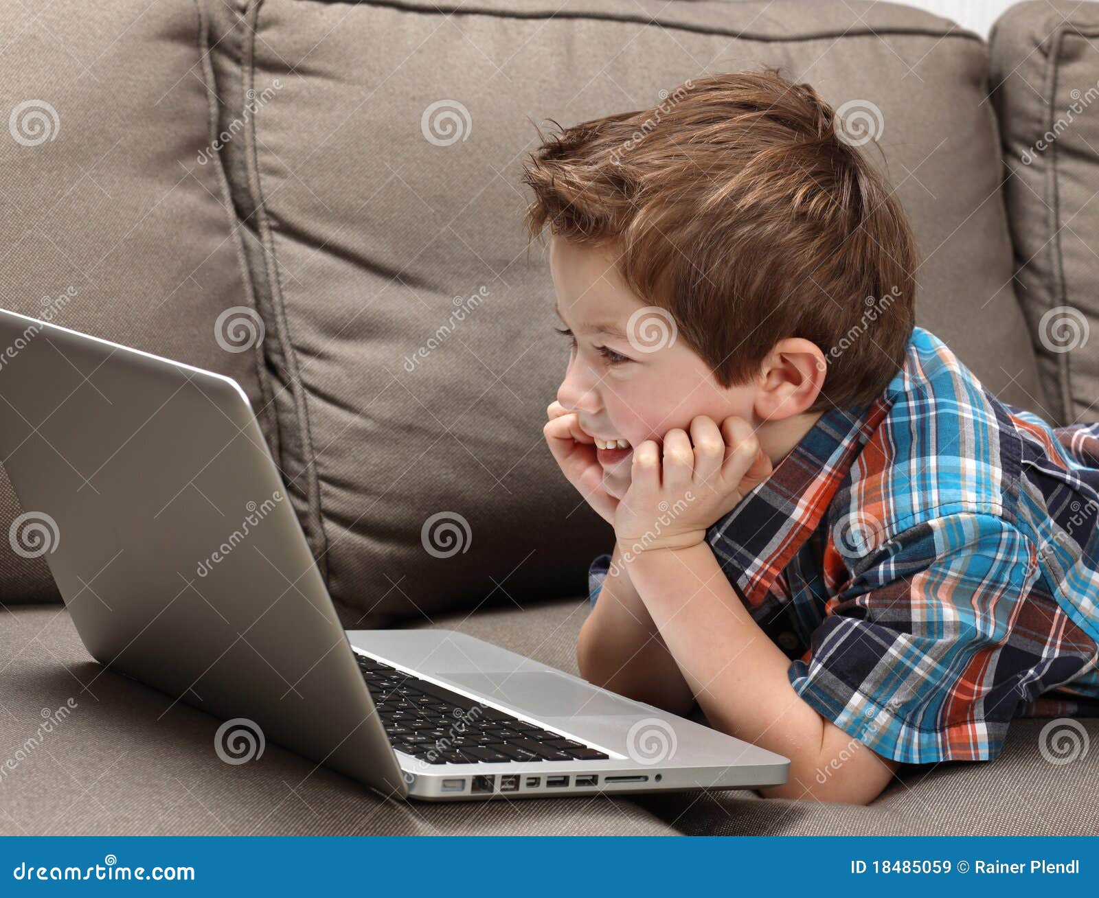 Boy with laptop stock image. Image of caucasian, person - 18485059