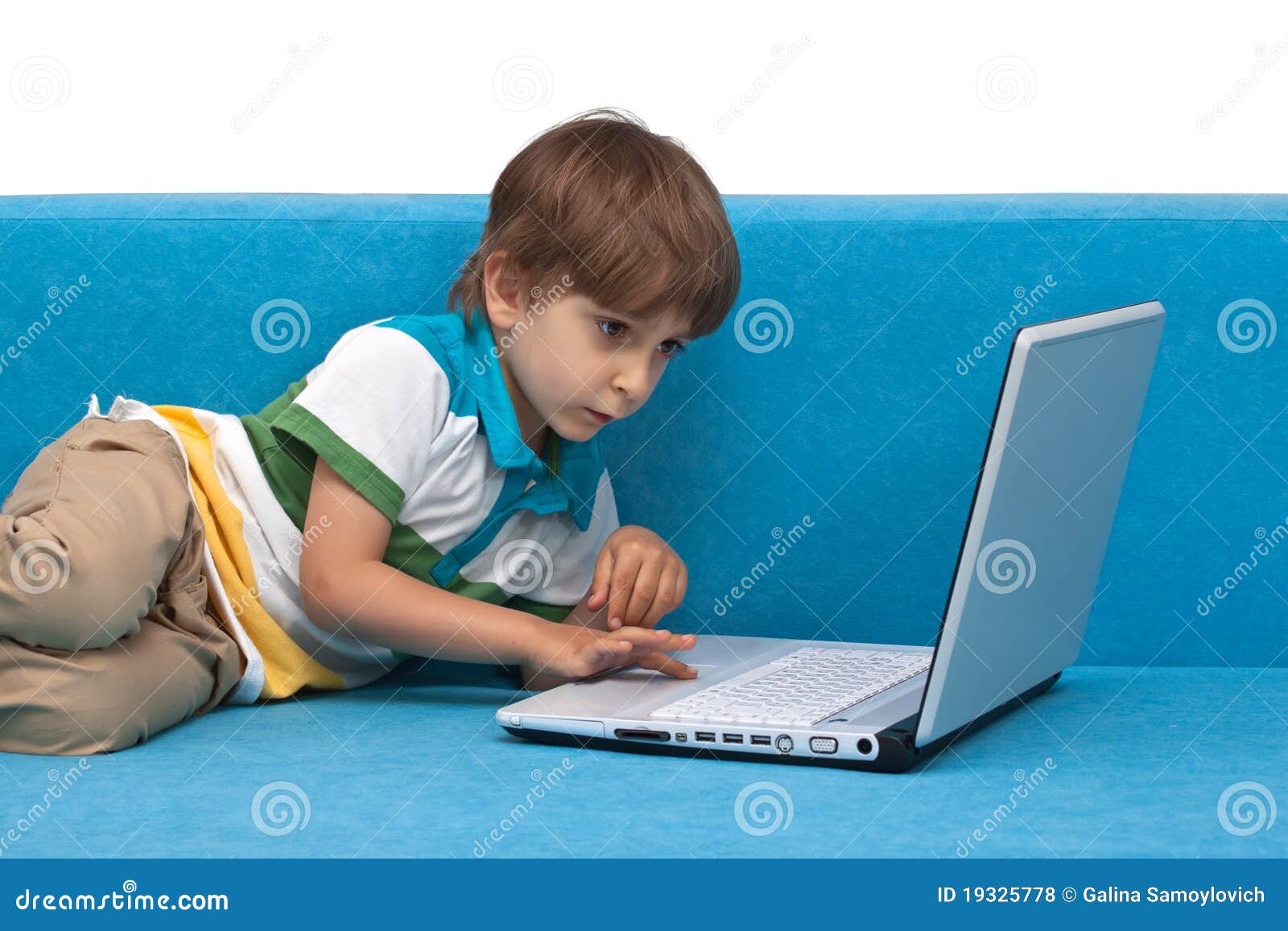 Boy with laptop stock photo. Image of education, school - 19325778