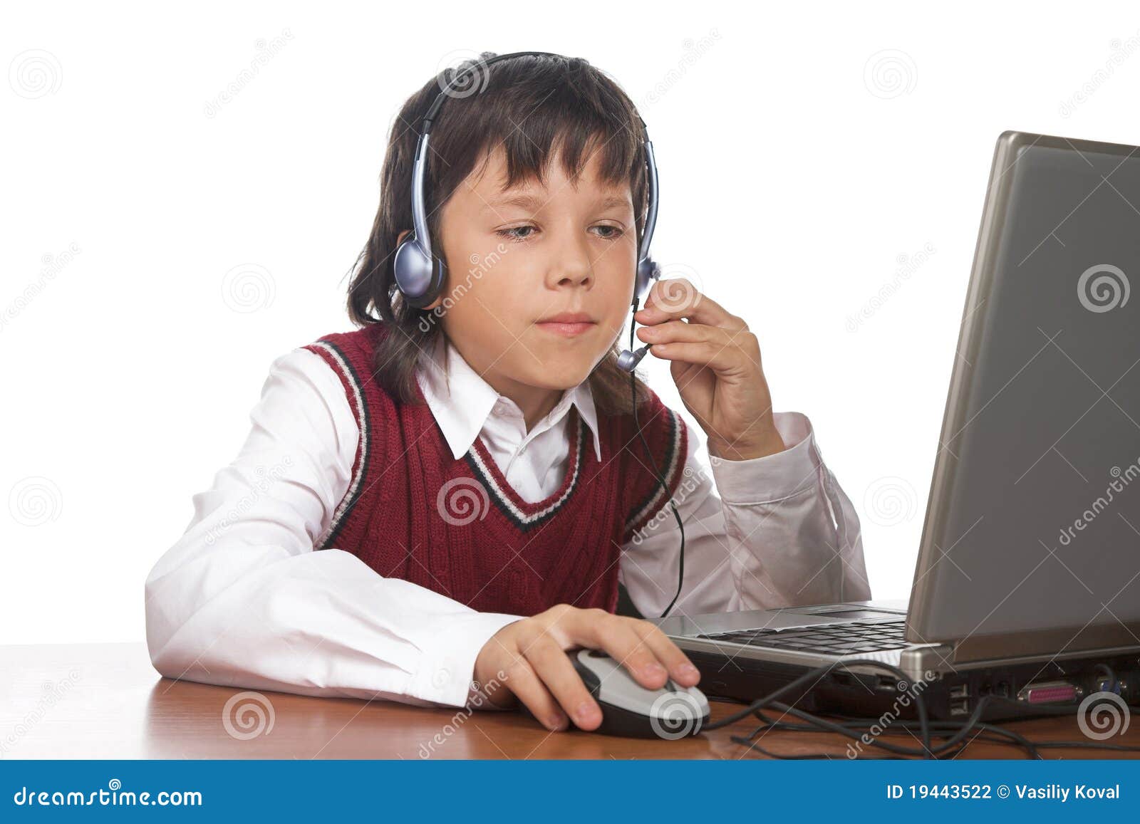 Boy with laptop stock photo. Image of laptop, child, isolated - 19443522