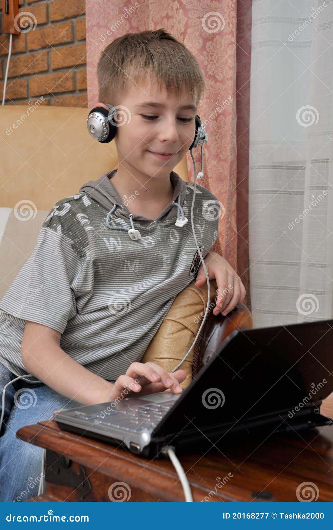 Boy with Laptop stock image. Image of laptop, casual - 20168277