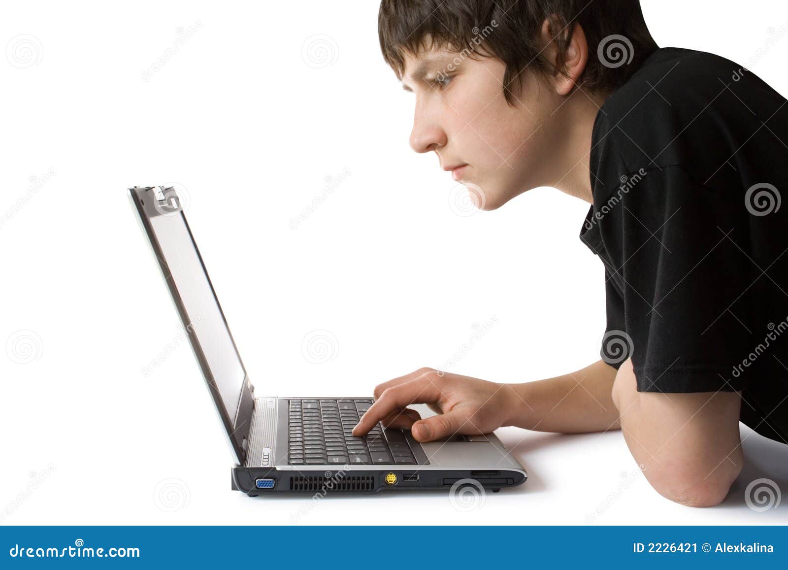 Boy and laptop stock image. Image of culture, mobility - 2226421