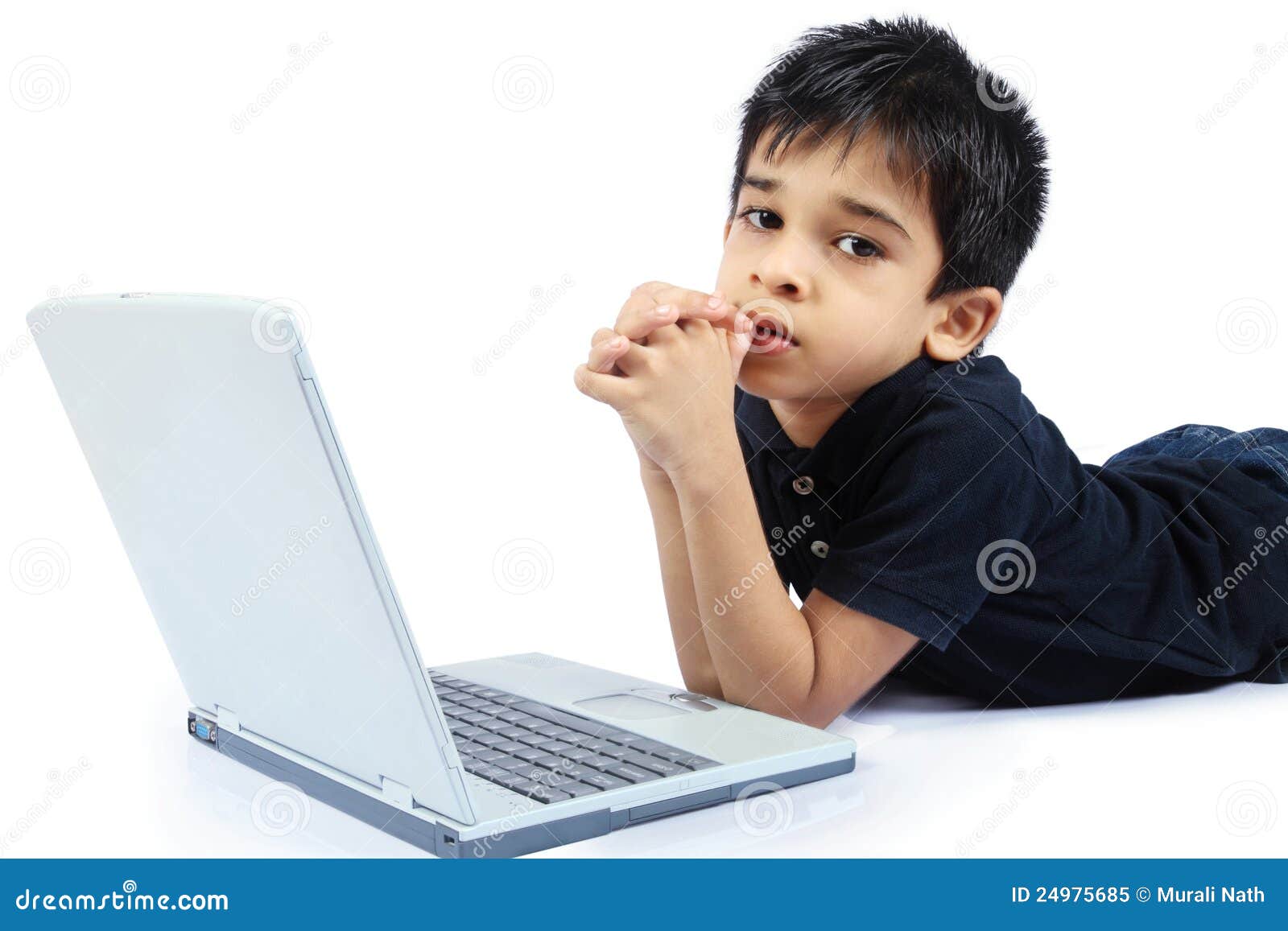 Boy with Laptop stock image. Image of technology, working - 24975685