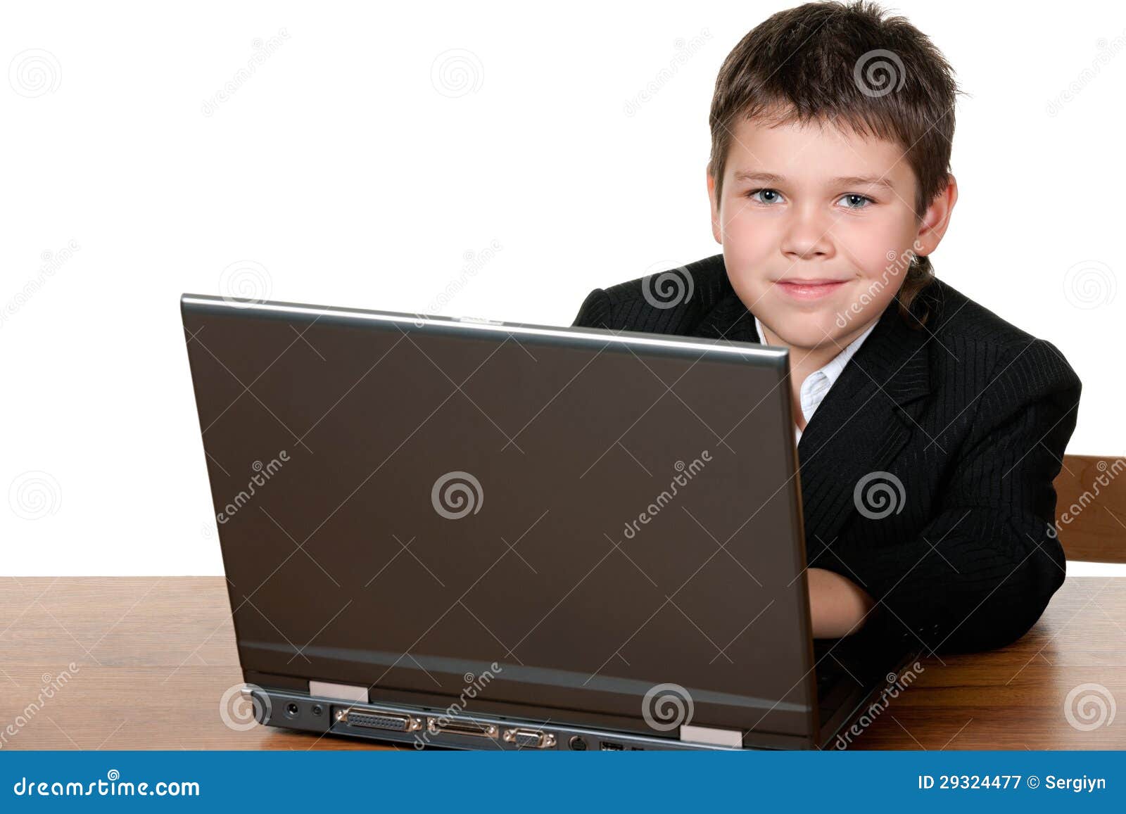Boy with a laptop stock image. Image of connection, communication ...