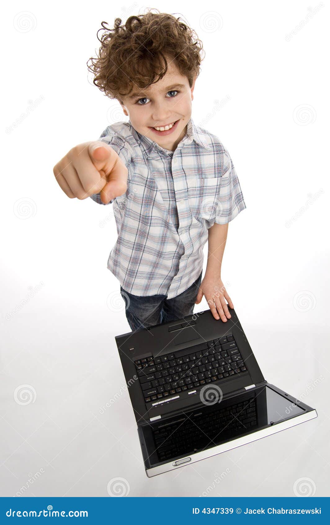 Boy with laptop stock image. Image of caucasian, computer - 4347339