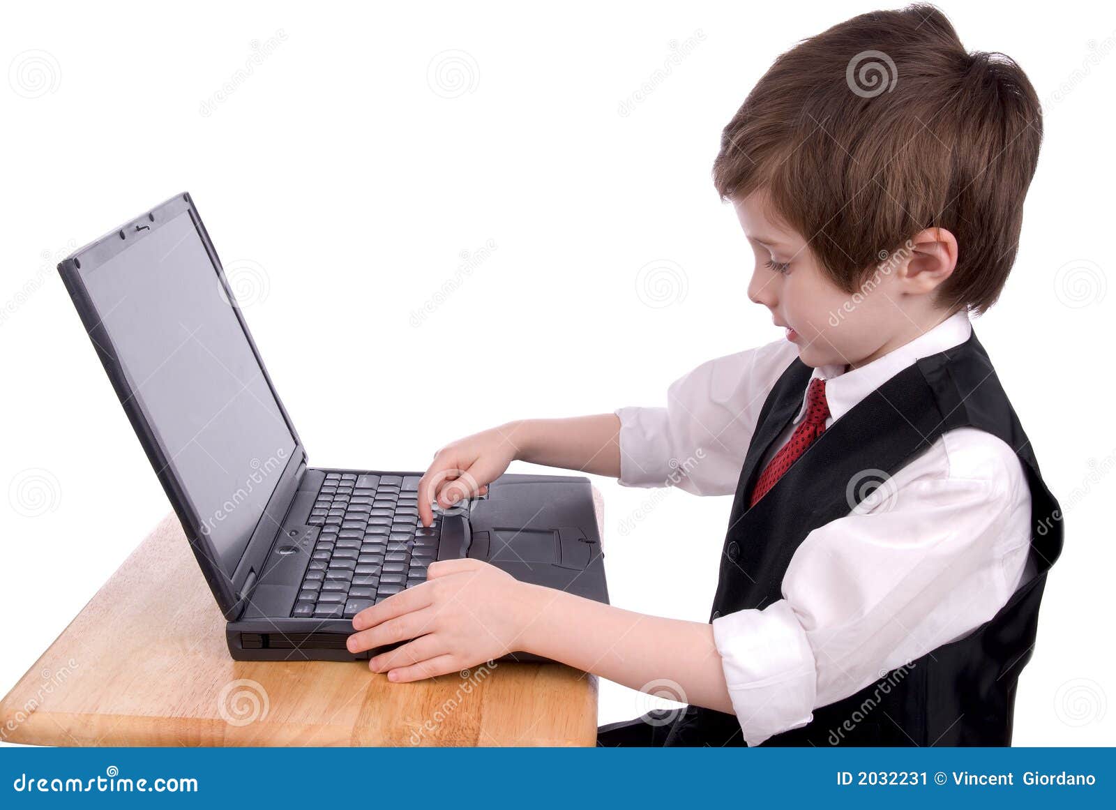 Boy on a laptop computer stock image. Image of positive - 2032231