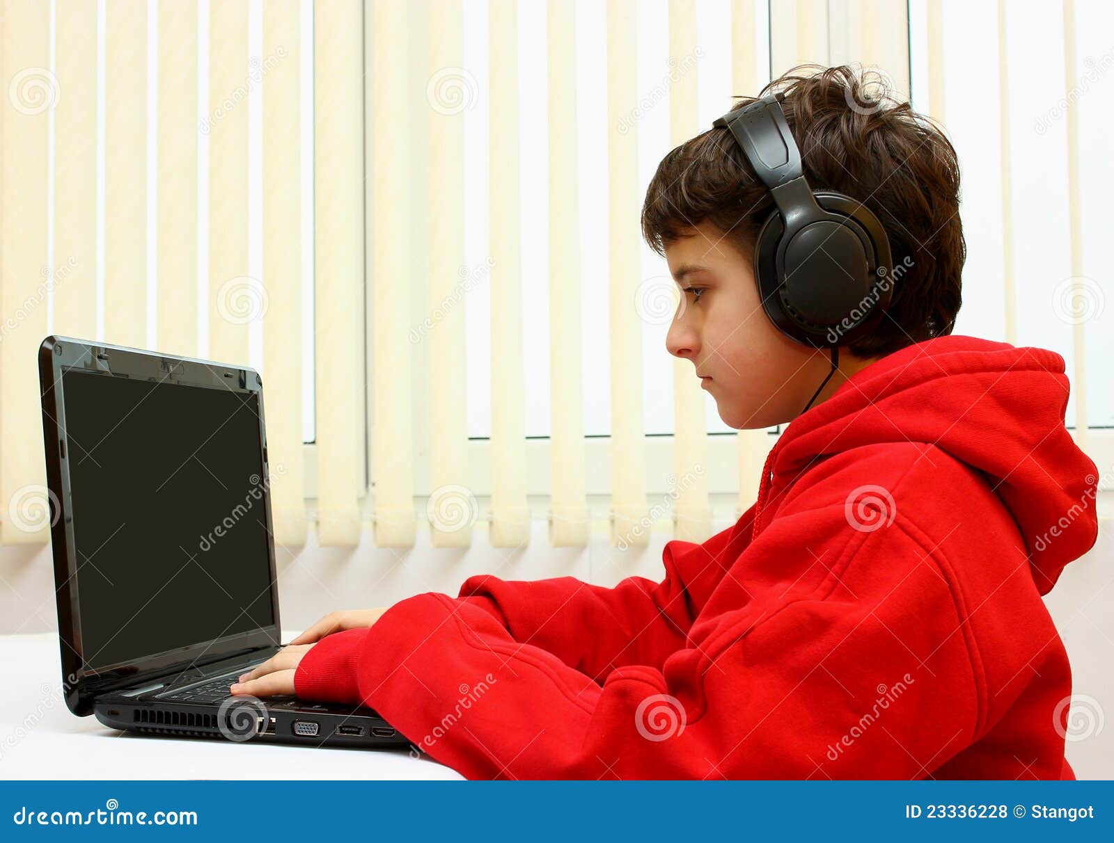 Boy with laptop - computer stock photo. Image of education - 23336228