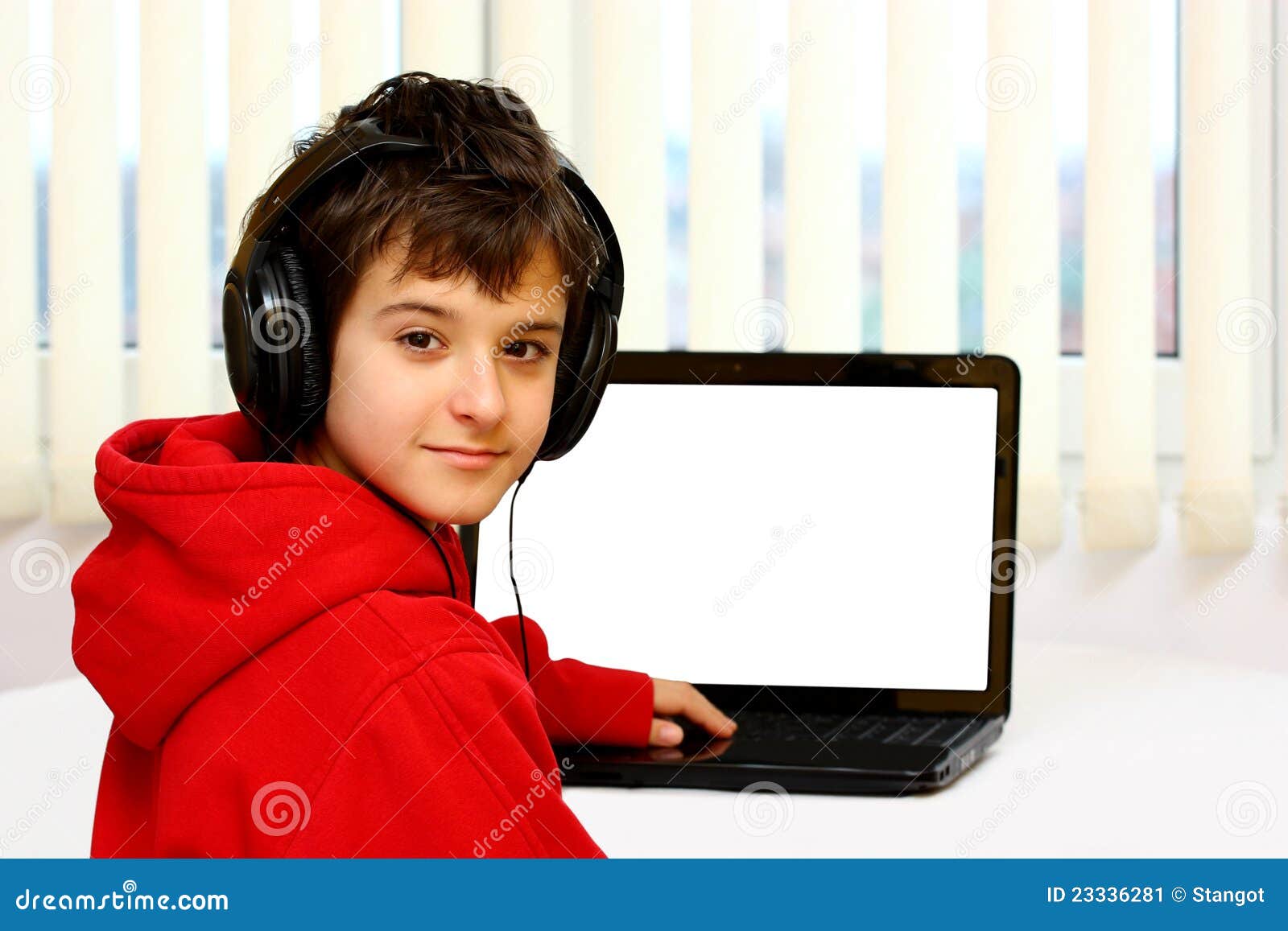 Boy and laptop - computer stock image. Image of education - 23336281