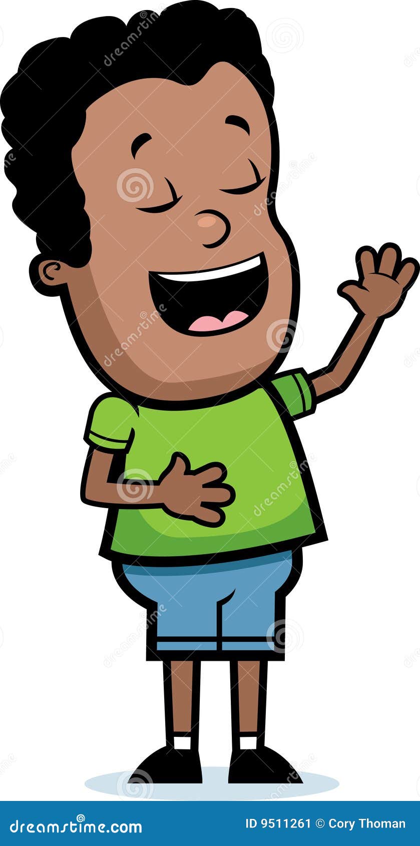 Boy Laughing stock vector. Illustration of laughing, cartoon - 9511261