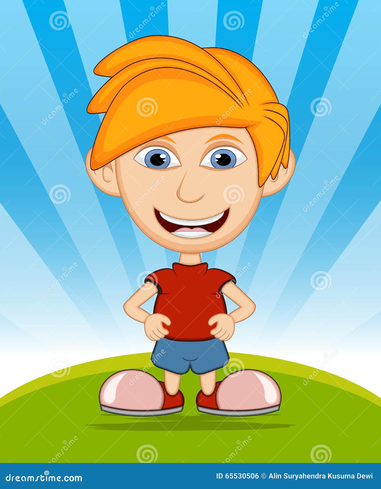 The Boy Laughing Vector Illustration Stock Vector - Illustration of ...