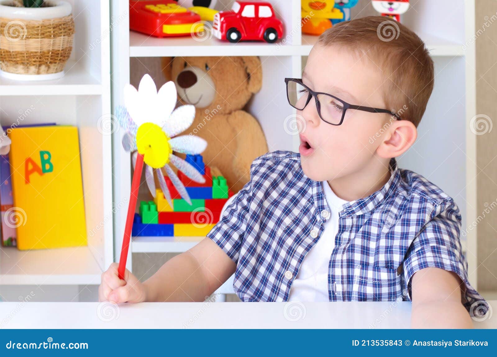 Speech Therapy.Boy Learn To Pronounce Letters, Words, Sounds Correctly ...