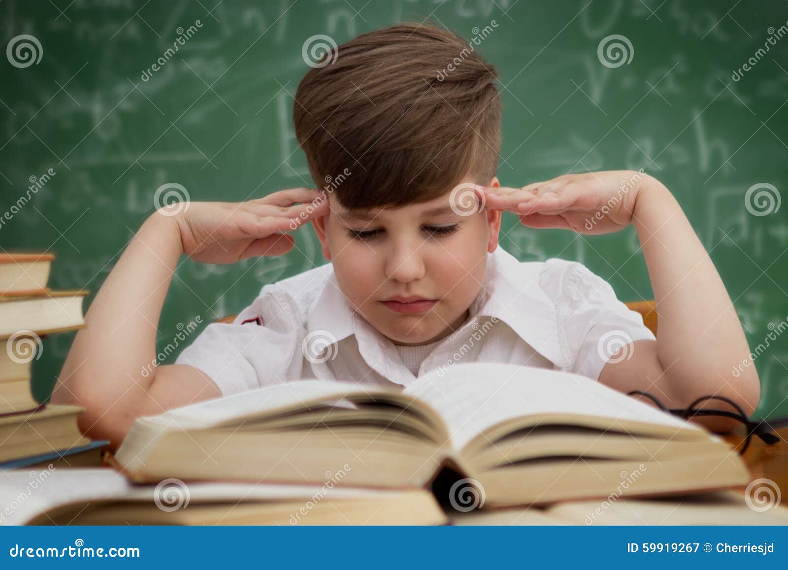 Boy learning stock image. Image of elementary, little - 59919267