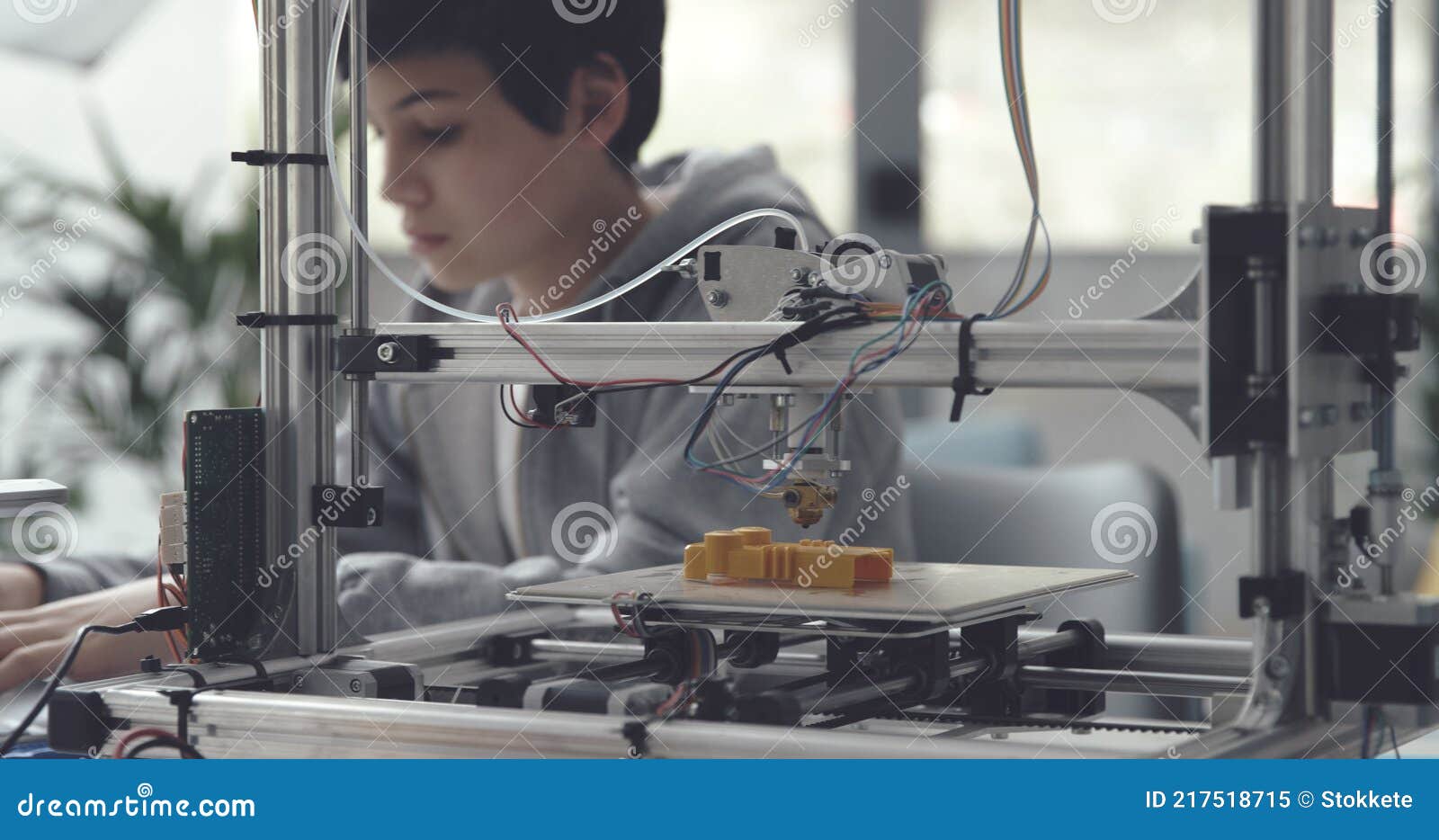 Boy Learning 3D Printing at Home Stock Image - Image of innovation ...