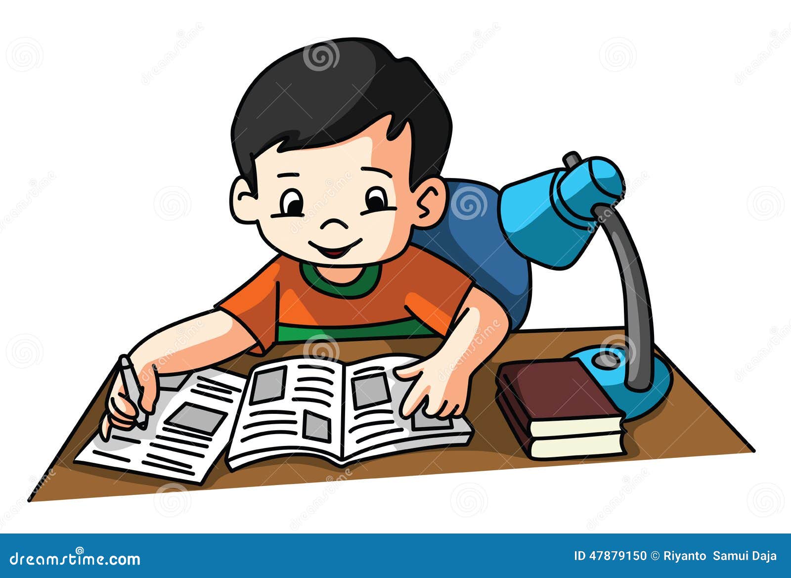 Boy Learning stock vector. Illustration of holiday, happiness - 47879150