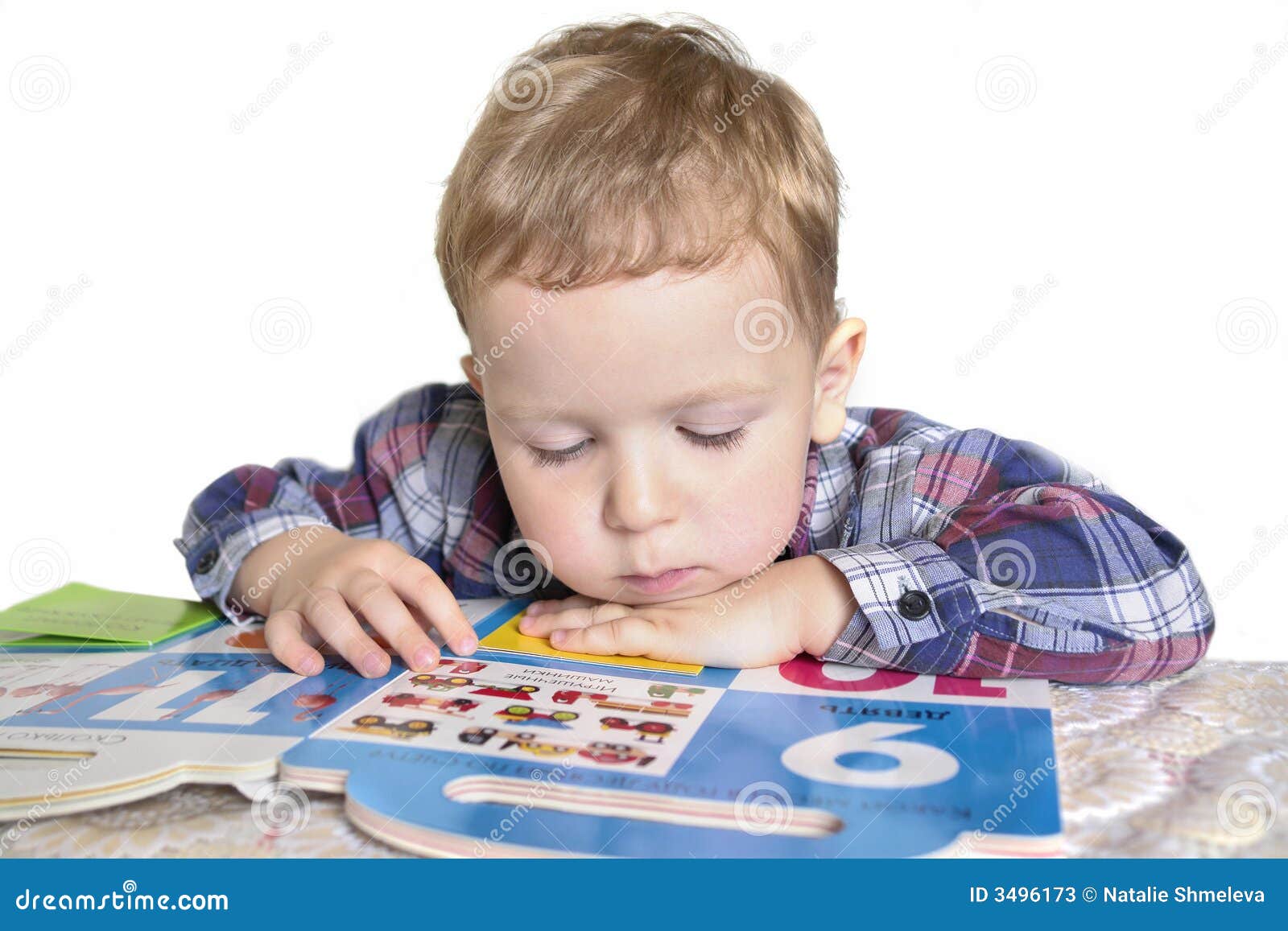 Boy learning numbers stock image. Image of indoors, child - 3496173