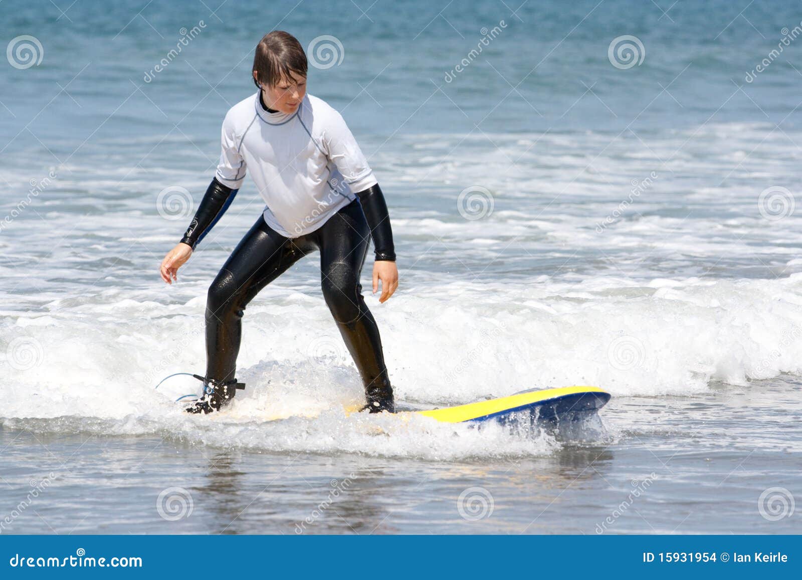 Boy learning to surf 2 stock photo. Image of outdoor - 15931954