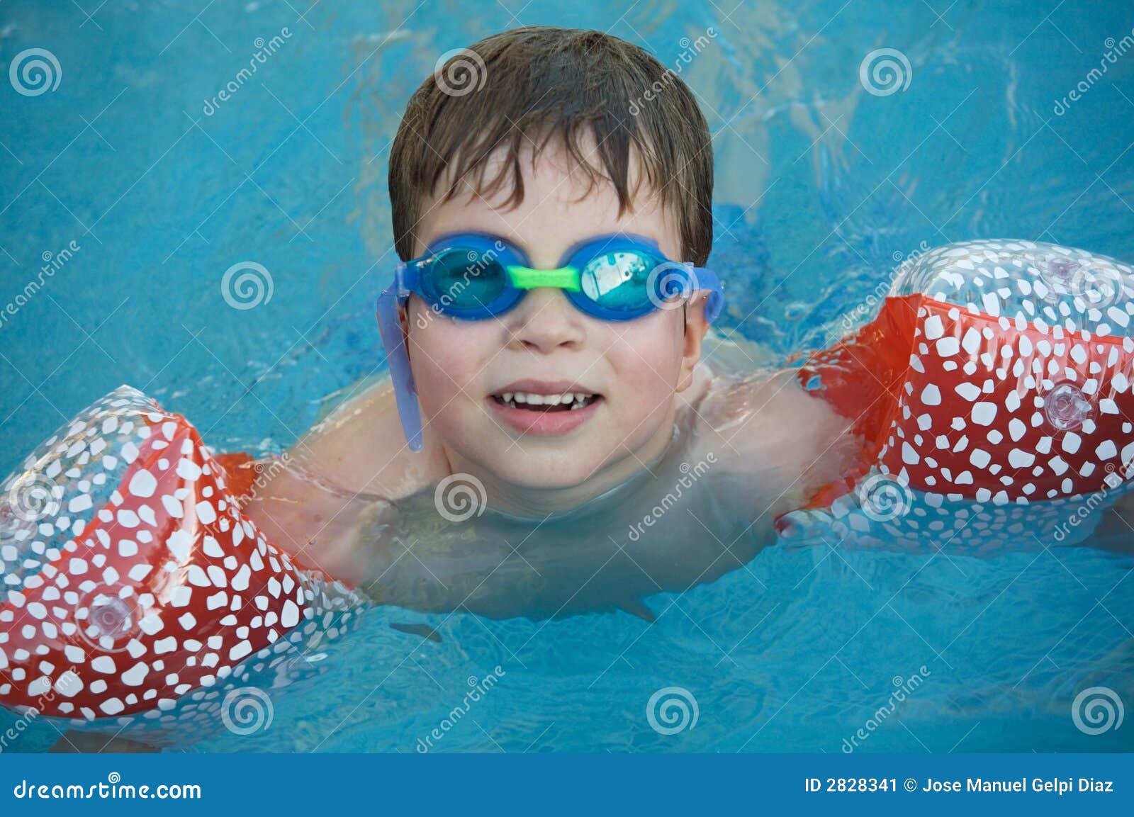 Boy learning to swim stock image. Image of caucasian, learning - 2828341