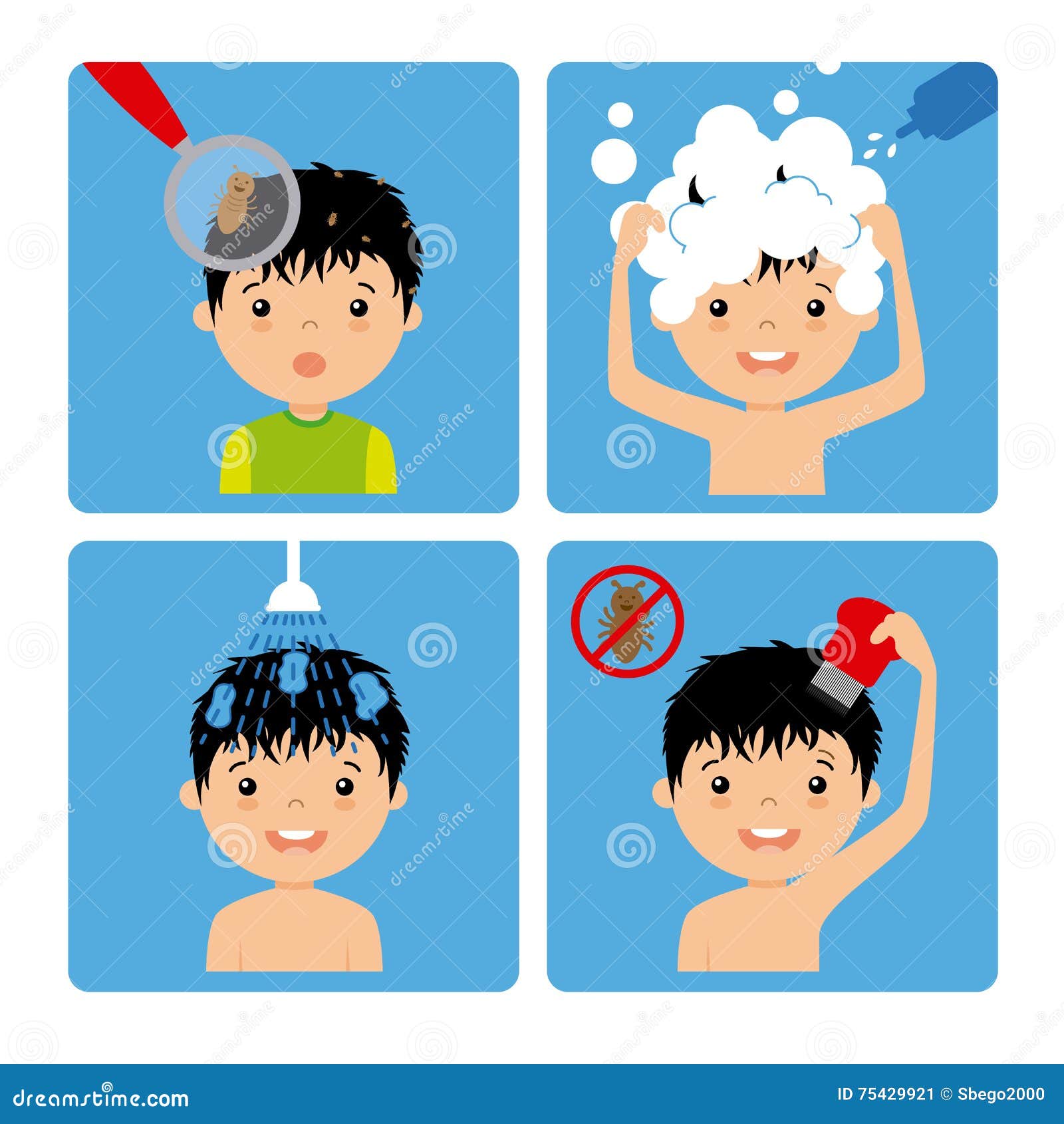 Wash Hair Clip Art