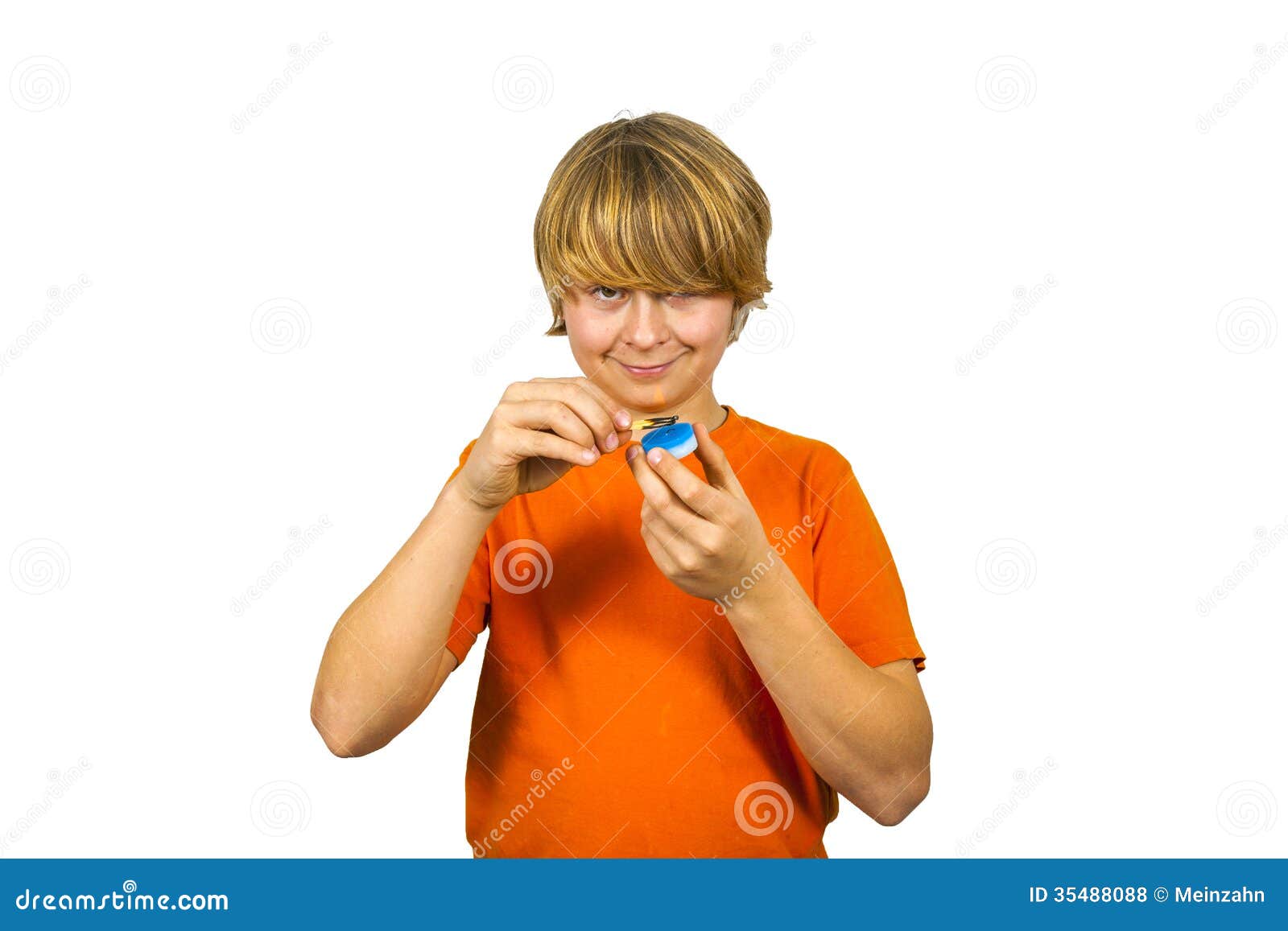 Boy lights a candle stock photo. Image of playing, enlightment - 35488088