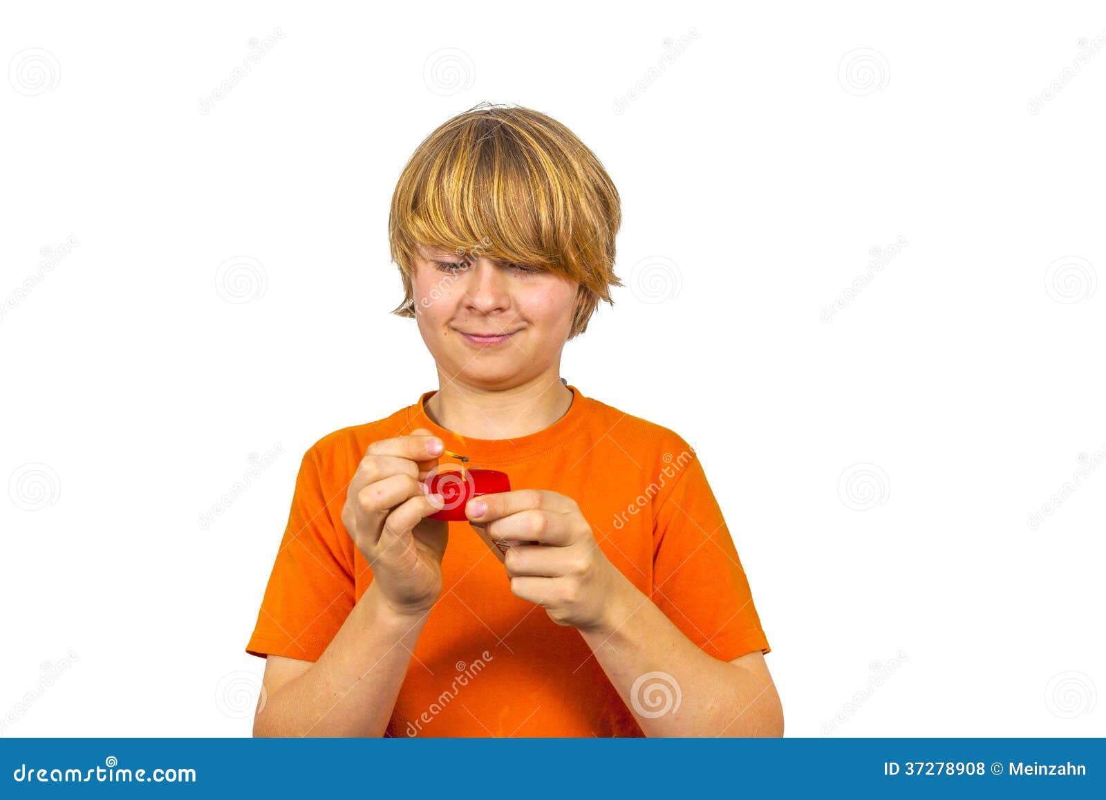Boy Likes To Play with Matches Stock Photo - Image of smiling, game ...