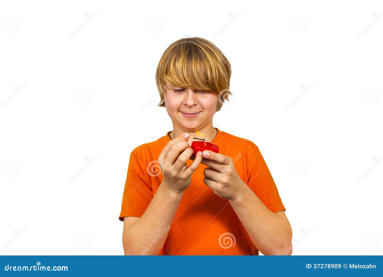Boy Likes To Play with Matches Stock Image - Image of enlightment ...
