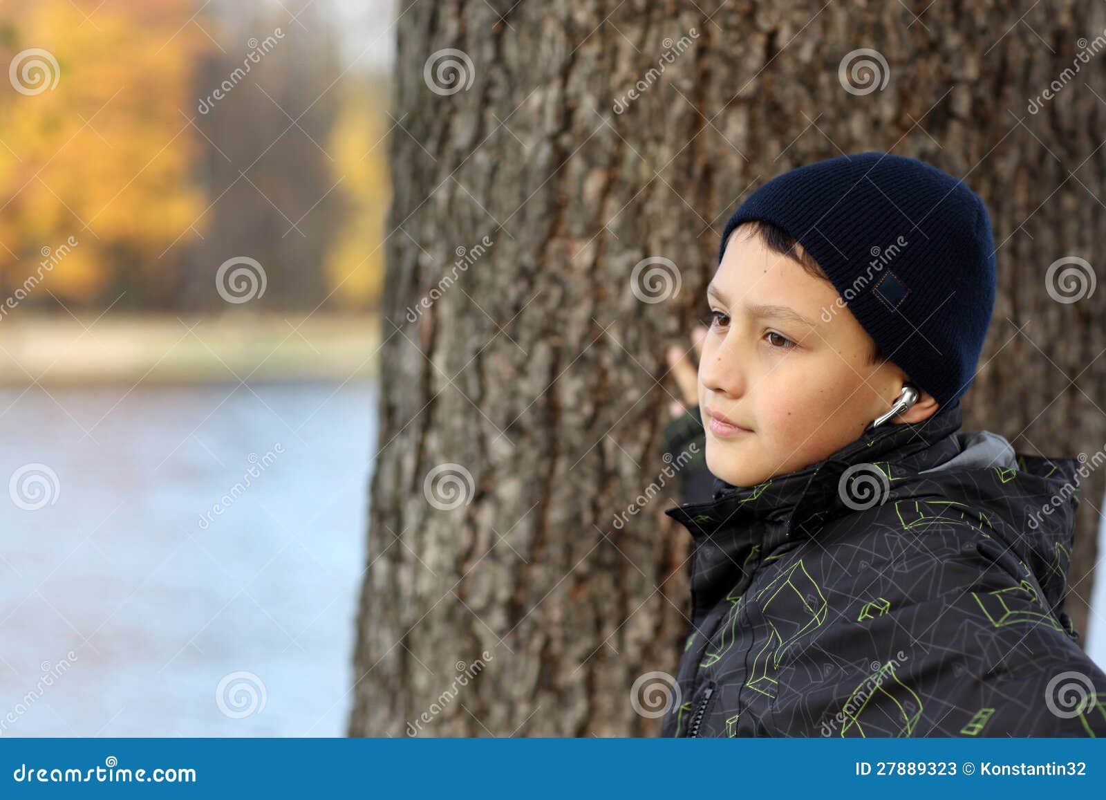 Boy Listen Music and Relaxing Stock Image - Image of cute, white: 27889323