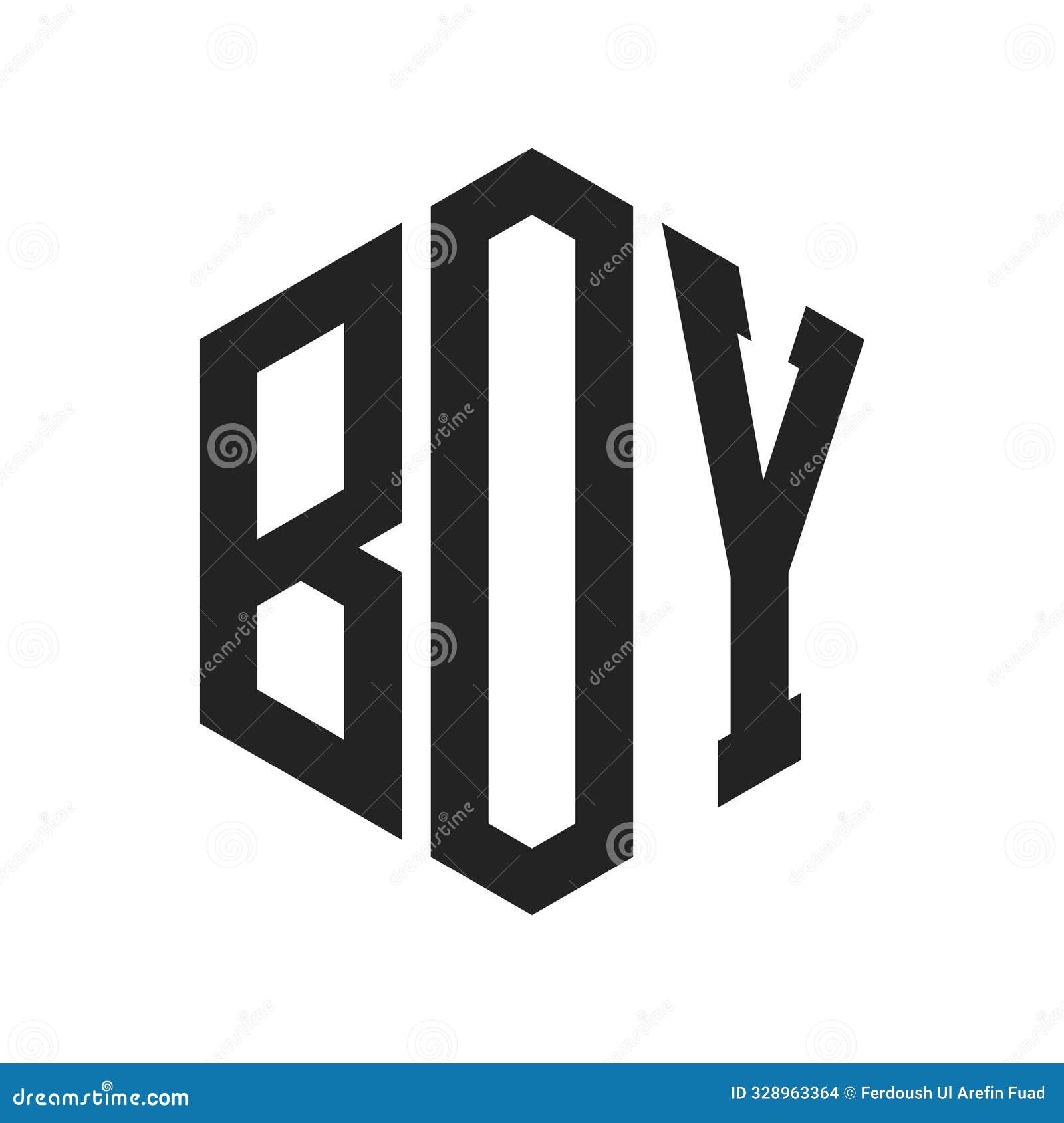 BOY Logo Design. Initial Letter BOY Monogram Logo Using Hexagon Shape ...