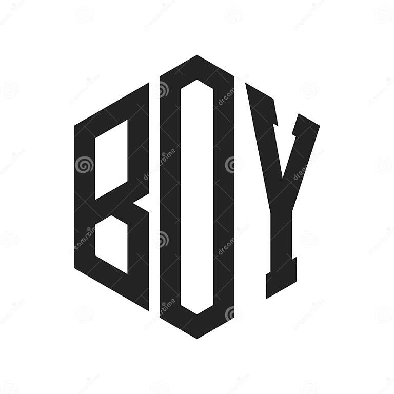 BOY Logo Design. Initial Letter BOY Monogram Logo Using Hexagon Shape ...