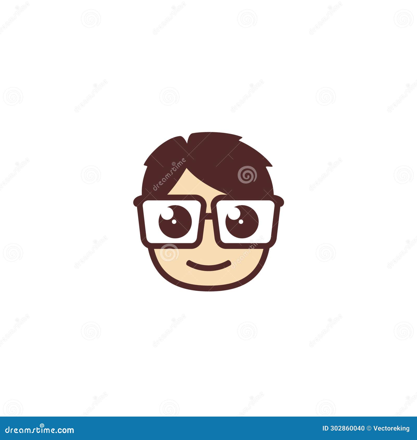 Boy logo stock vector. Illustration of face, male, introvert - 302860040