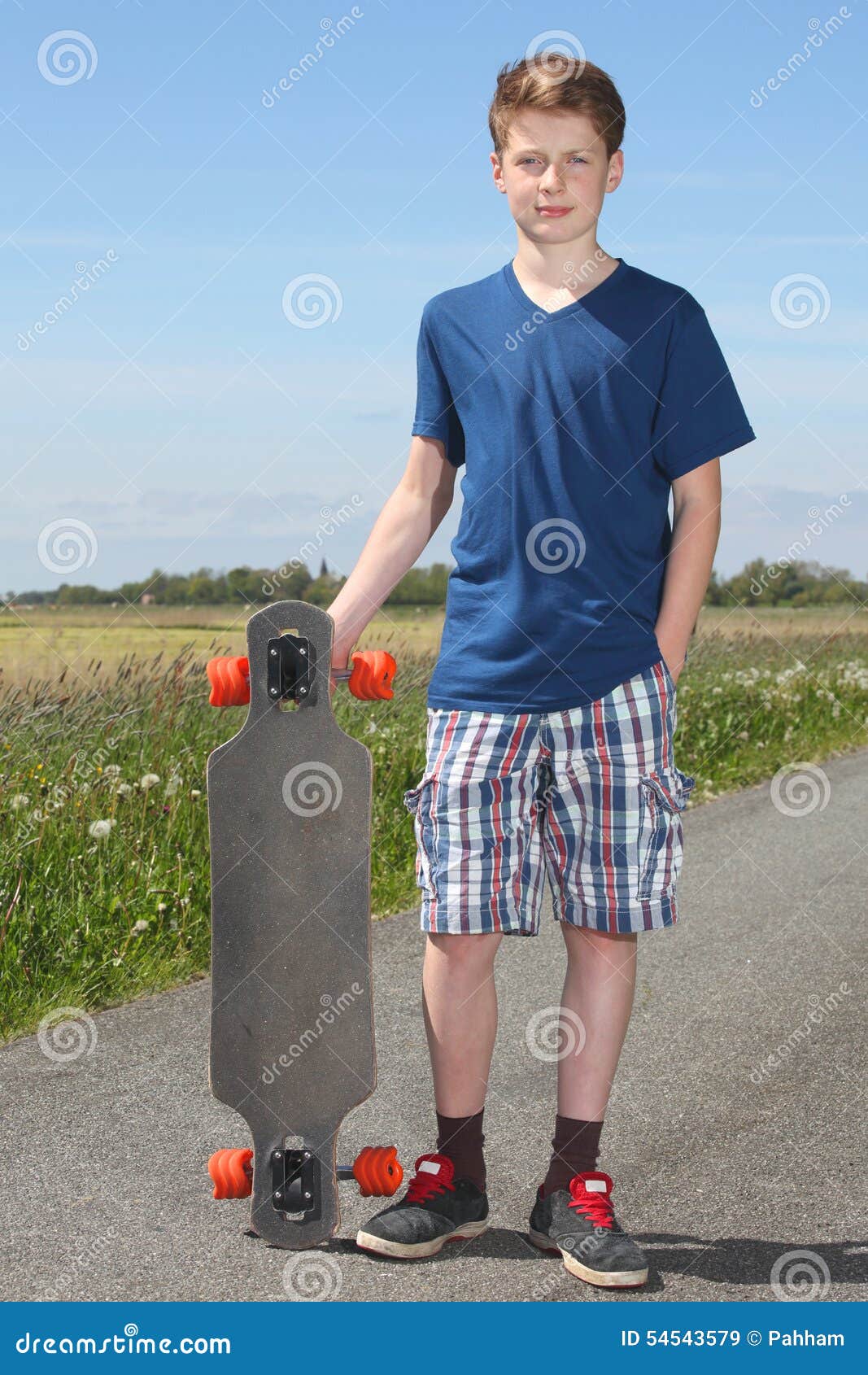 Boy with longboard stock image. Image of longboard, rolling - 54543579