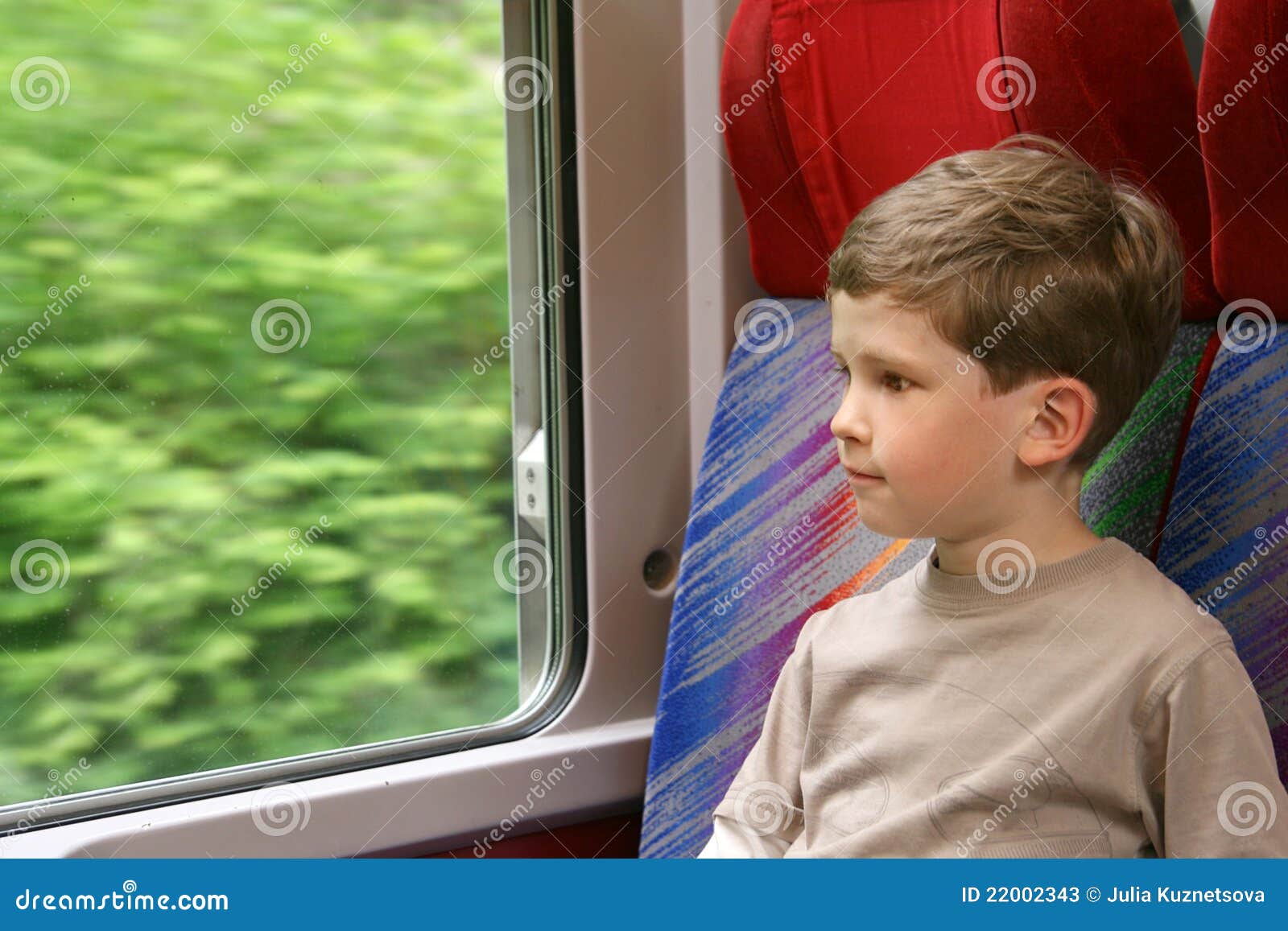 The Boy Look Out of the Window Stock Image - Image of childhood, small ...