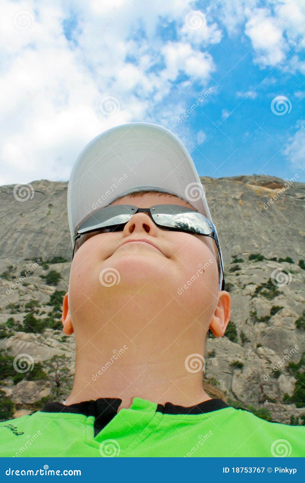 The boy is looking afar stock image. Image of teenager - 18753767
