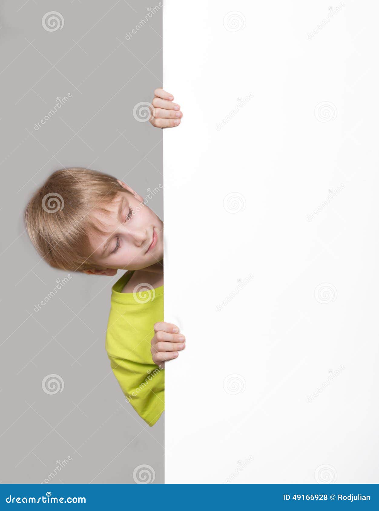 Boy Looking Around the Corner Stock Photo - Image of caucasian, copy ...