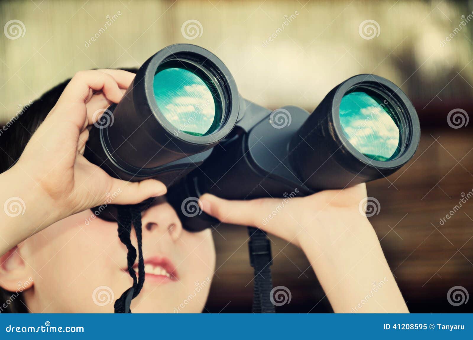 Looking Through Binoculars Effect