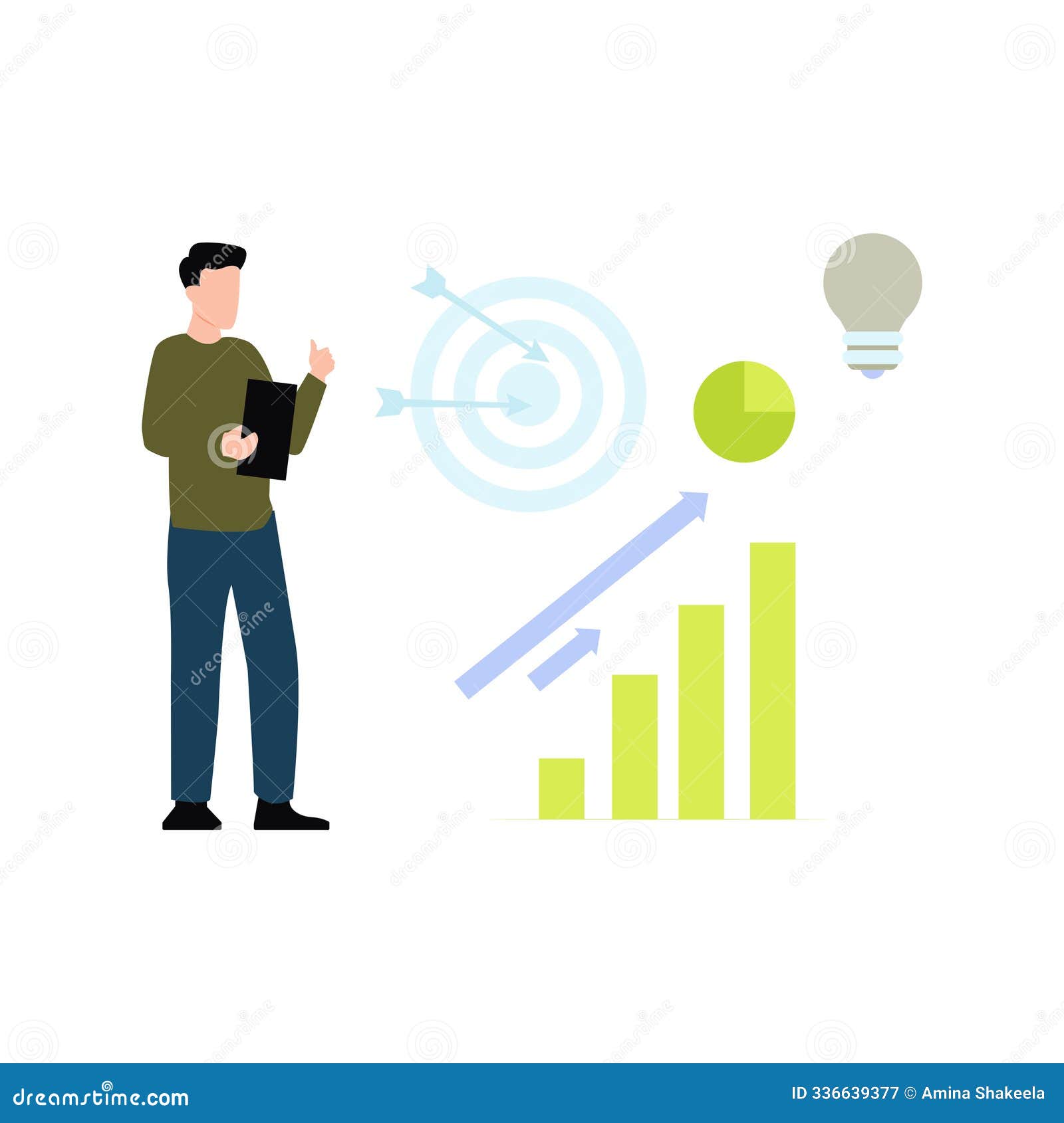 Marketing Graph Linear Icon. Modern Outline Marketing Graph Logo Vector ...